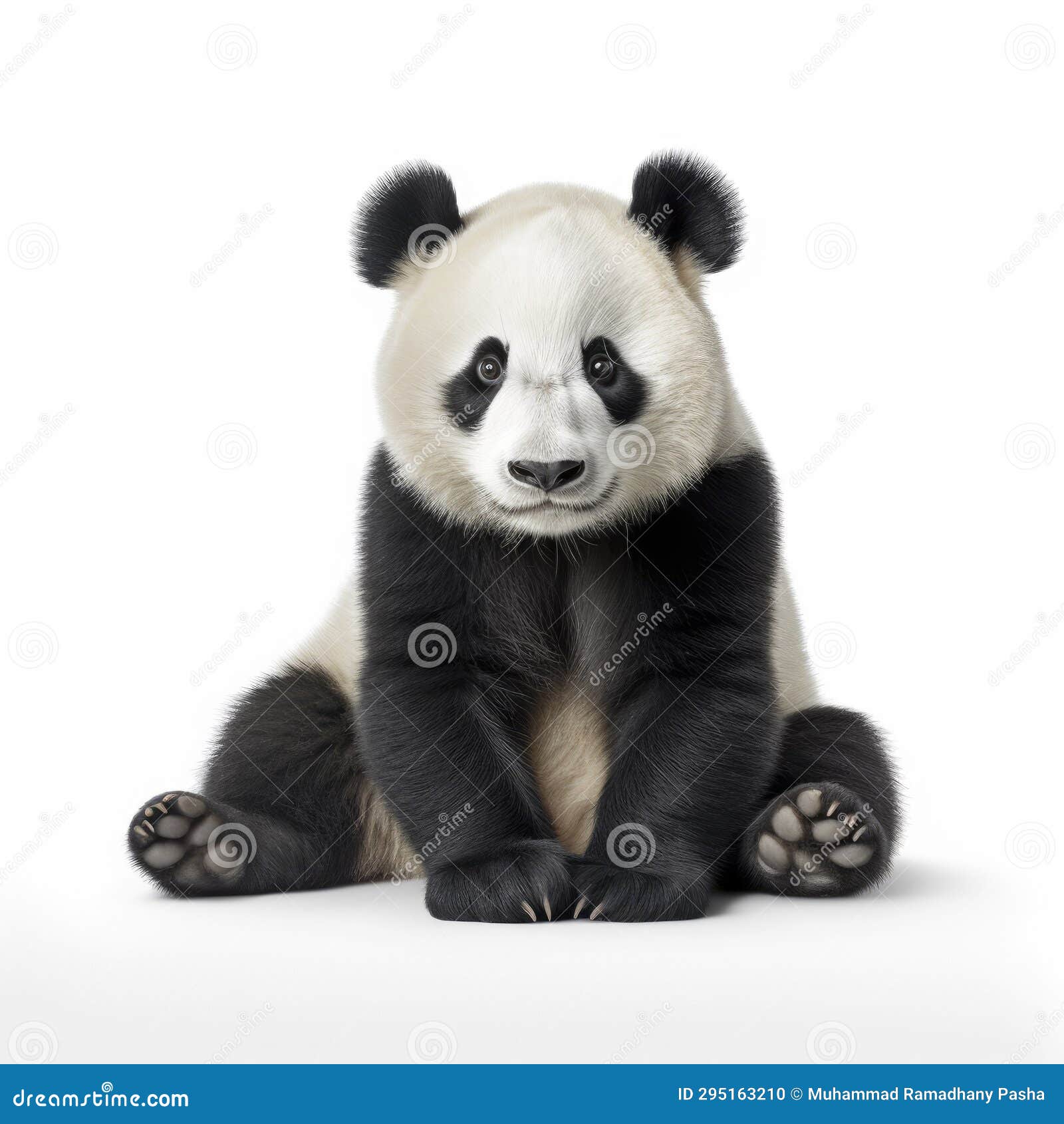 Panda Bear Face Isolated on White Background Stock Illustration ...