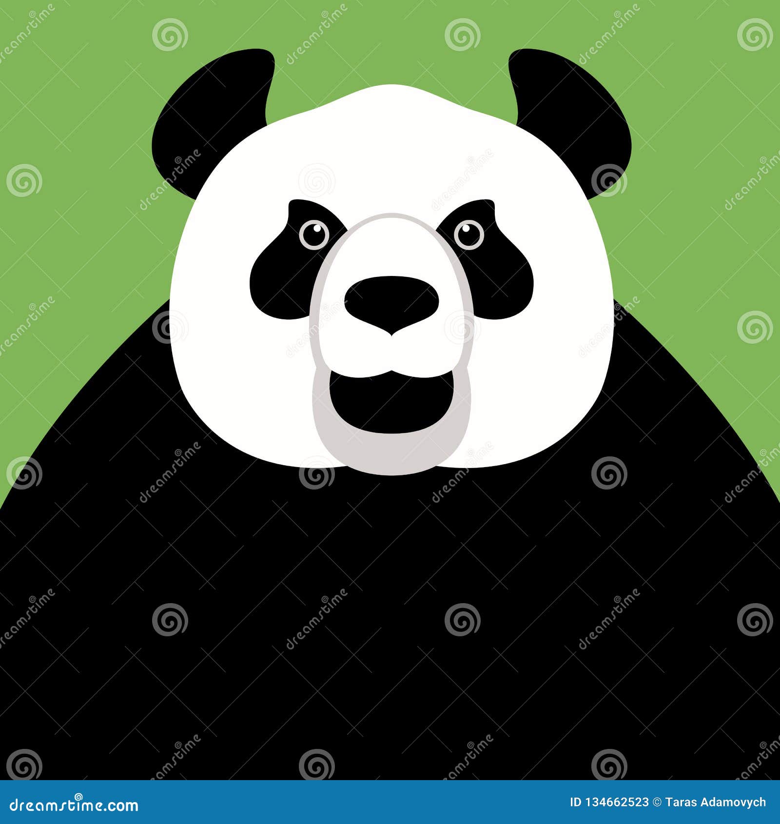 Panda Bear Face , Vector Illustration ,flat Style Stock Vector ...