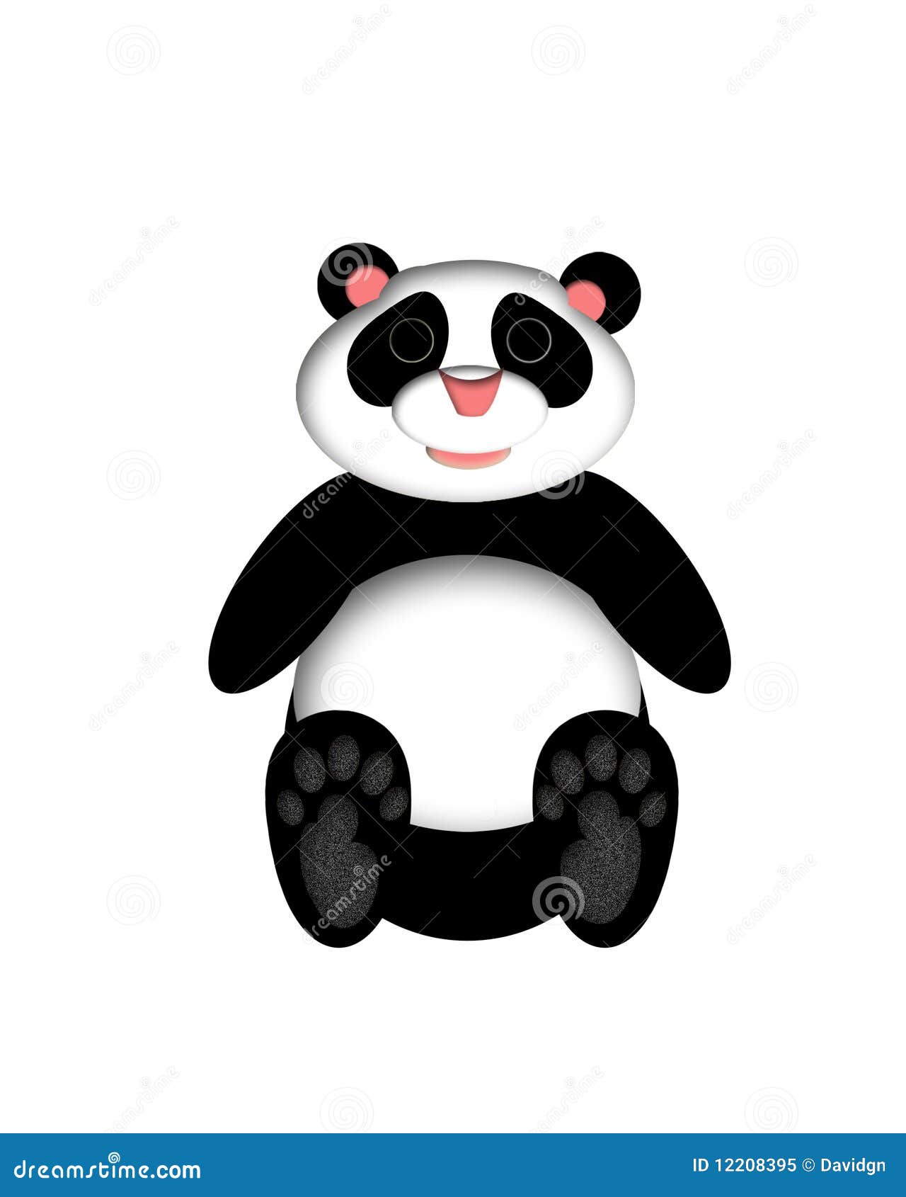 Panda Bear Illustration stock illustration. Illustration of cartoon ...