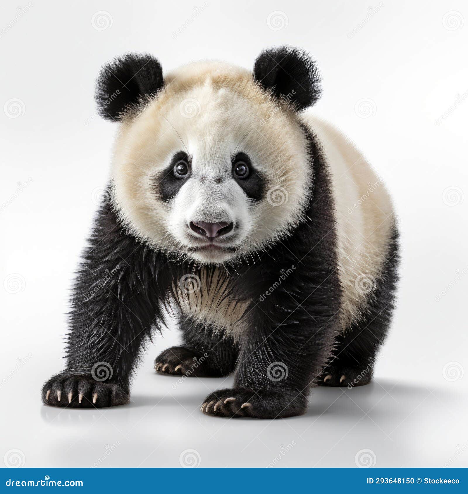 High Quality Ultra Hd Photo of a Male Panda Bear on White Background ...