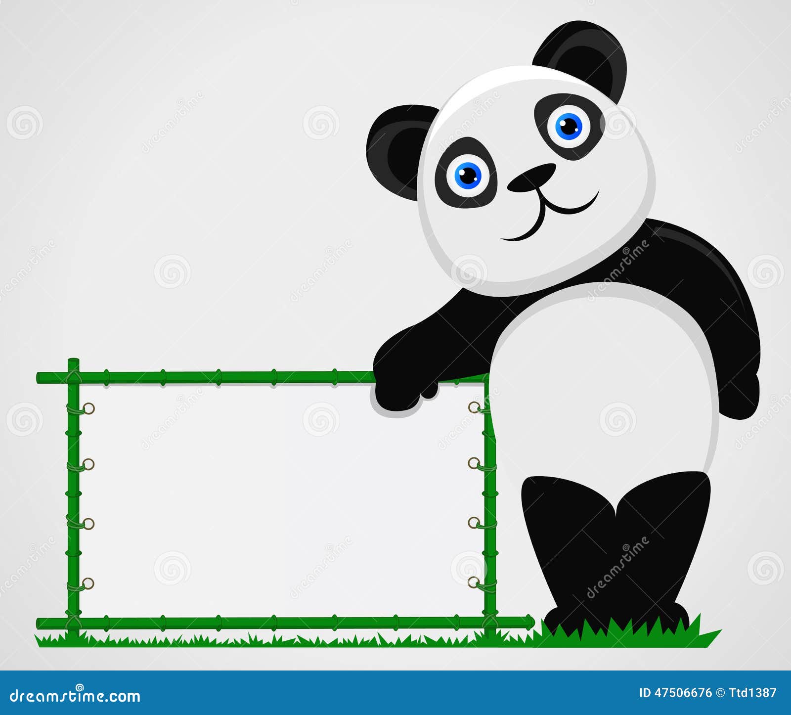 Panda with blank stock vector. Illustration of characters - 47506676