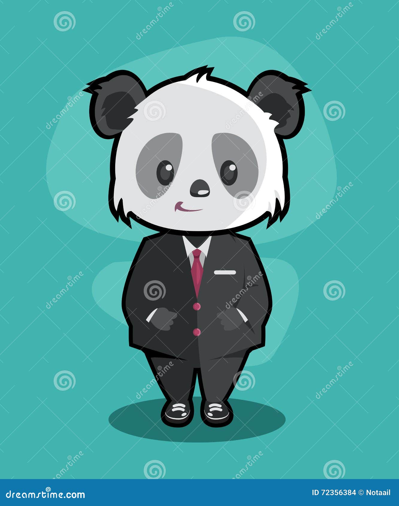Panda in a Business Suit Vector Stock Vector - Illustration of nature ...