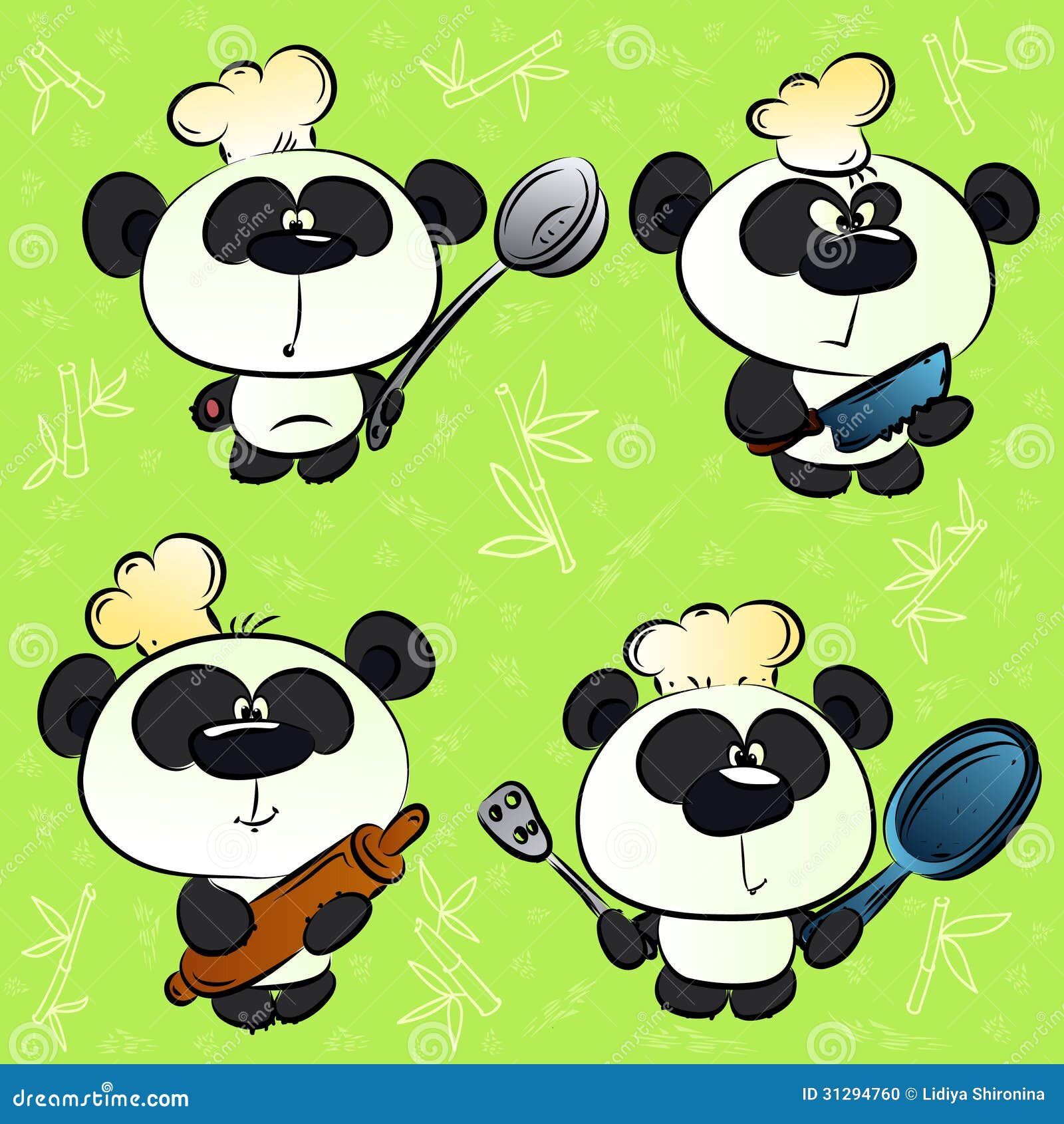 Panda chef stock illustration. Illustration of bamboo - 31294760