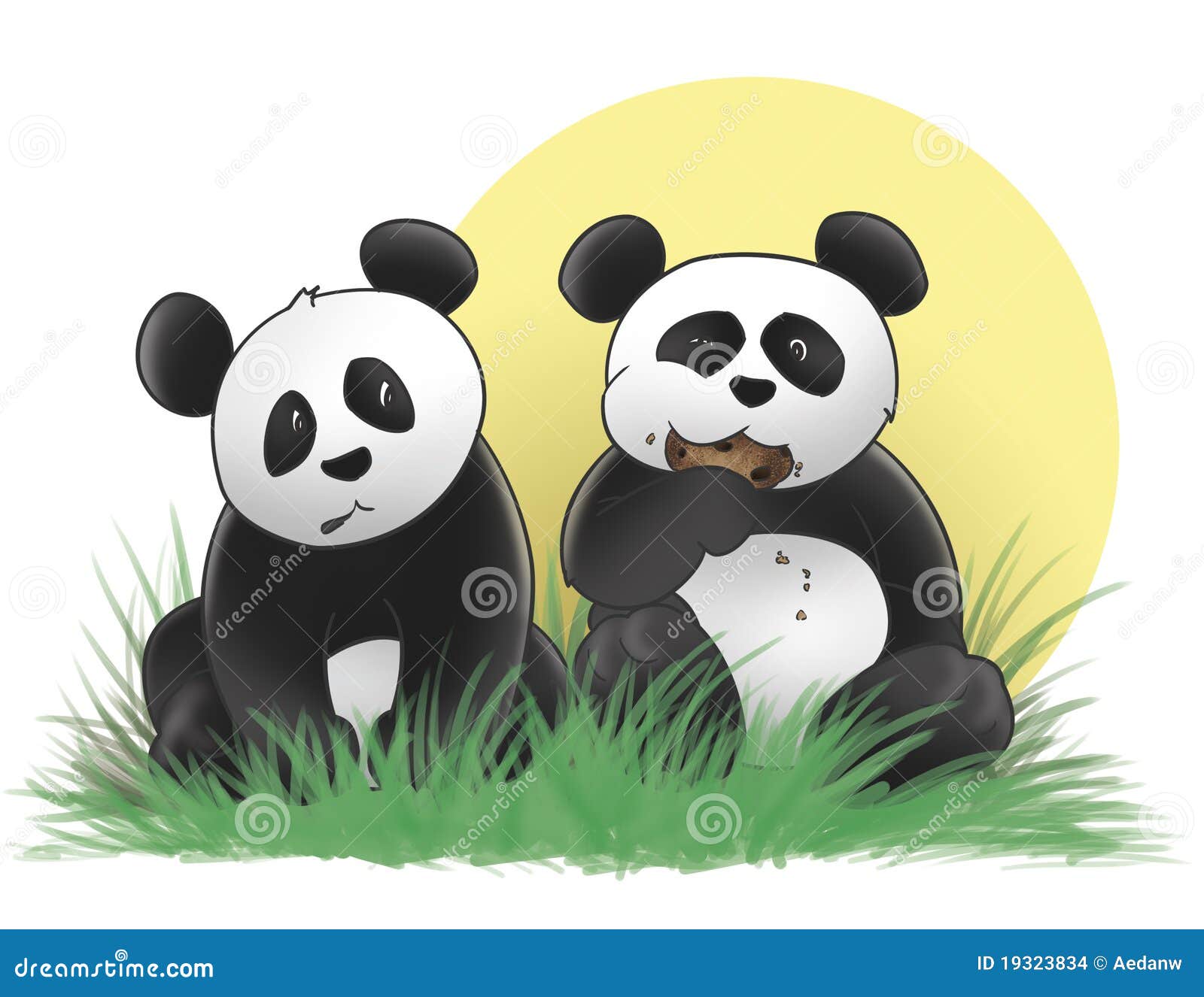 Panda Cookies stock illustration. Illustration of comic - 19323834