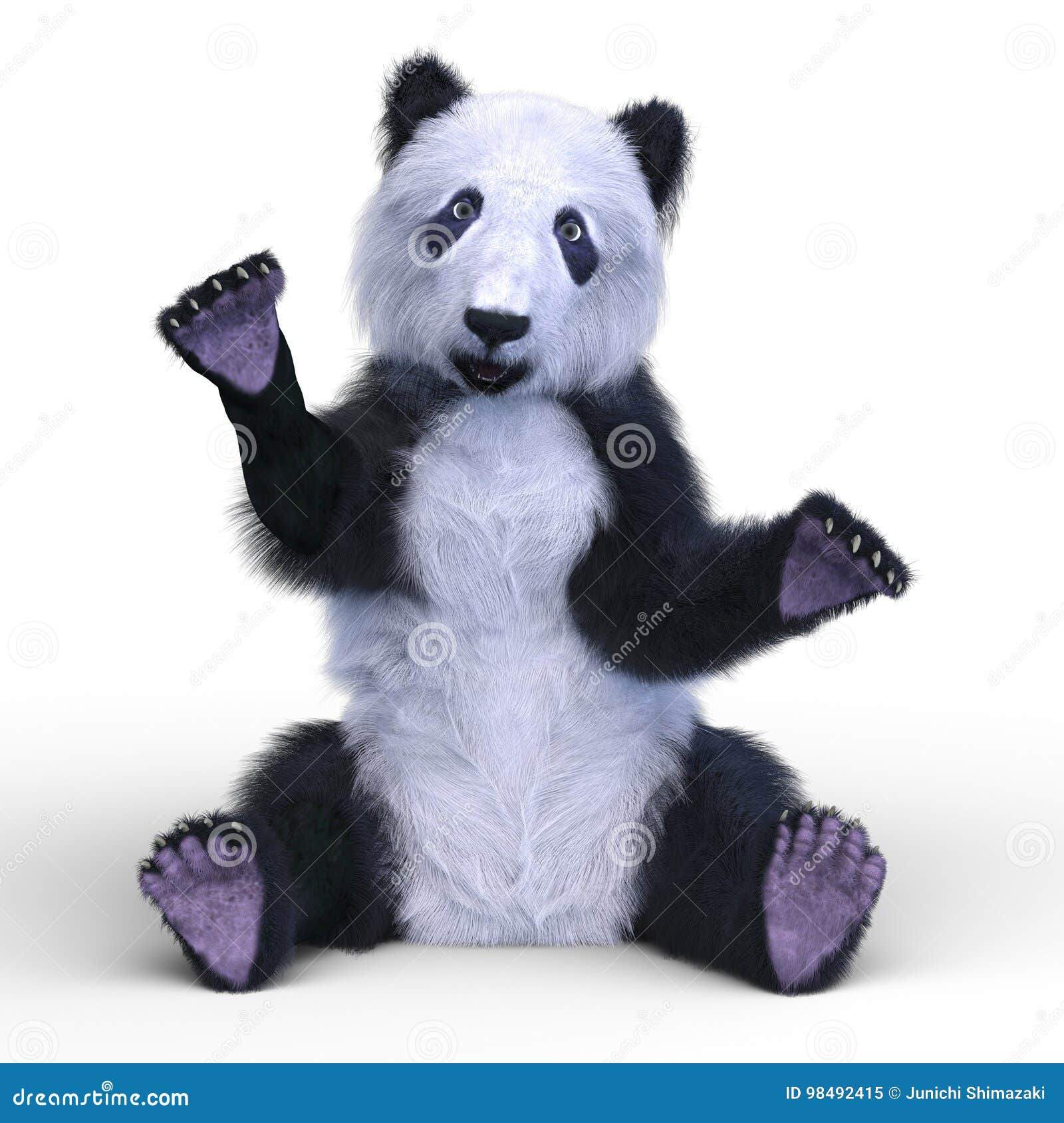 Panda stock illustration. Illustration of wildlife, body - 98492415