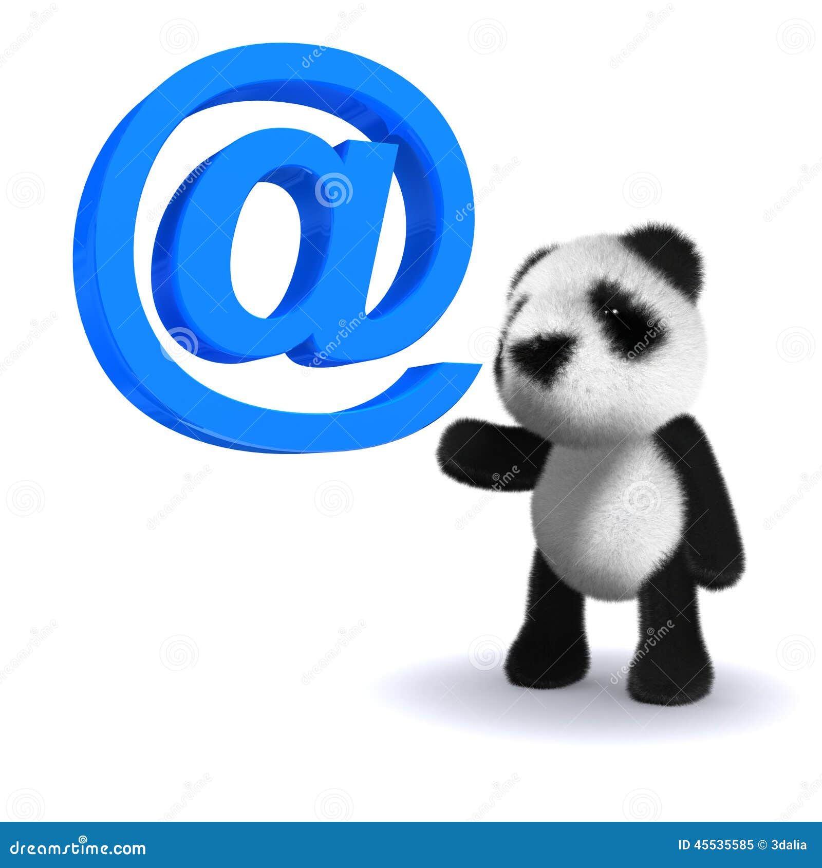 Panda 3d Hat Eine E-Mail-Adresse Stock Abbildung - Illustration von ...
