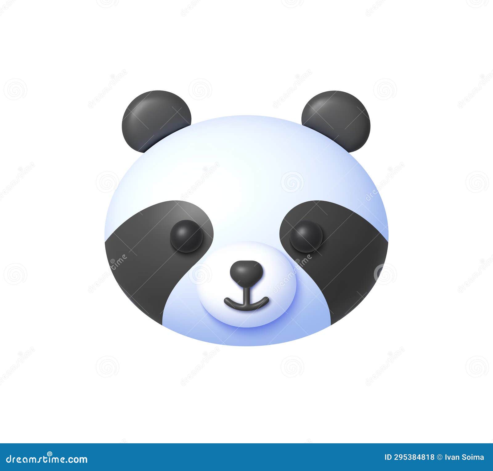 Panda 3d Icon, Great Design for Any Purposes. Animals Concept. Isolated ...