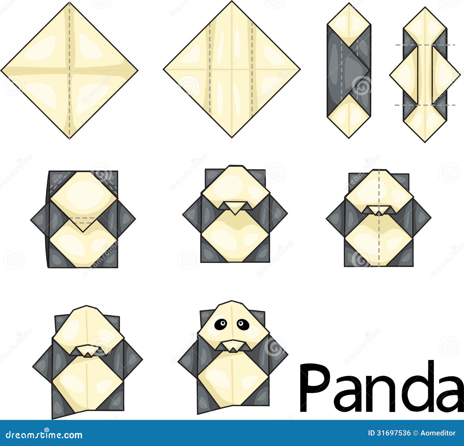 Panda d'origami illustration de vecteur. Illustration du créateur ...