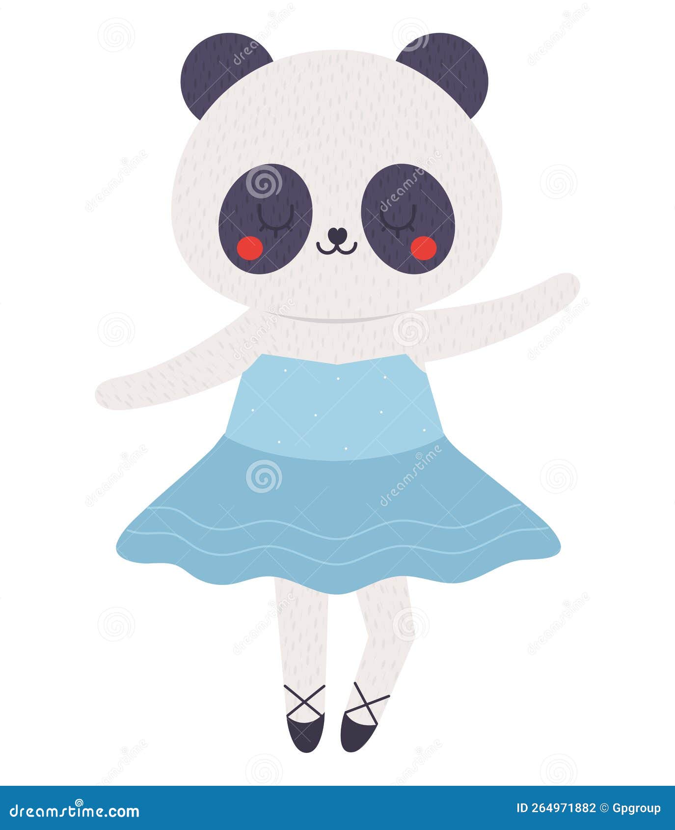 Panda dancer of ballet stock vector. Illustration of panda - 264971882