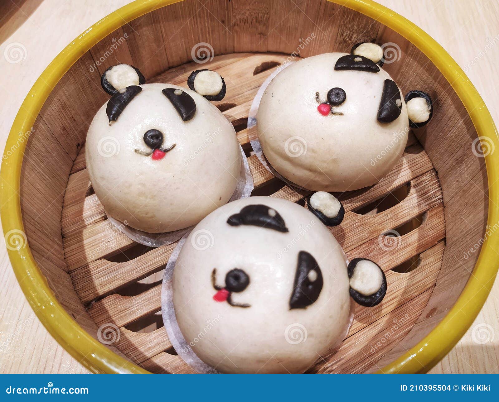 Panda Dessert with Cute Smile Stock Photo - Image of panda, dairy ...