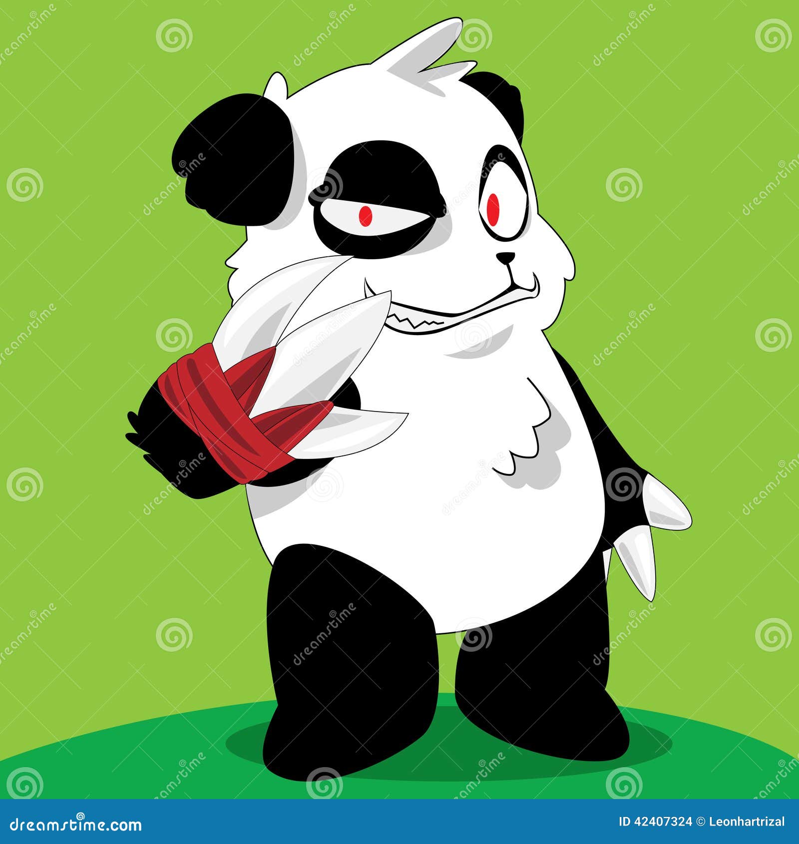 Panda do assassino ilustração do vetor. Ilustração de insano - 42407324