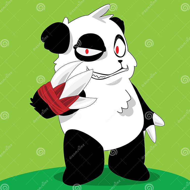 Panda do assassino ilustração do vetor. Ilustração de insano - 42407324