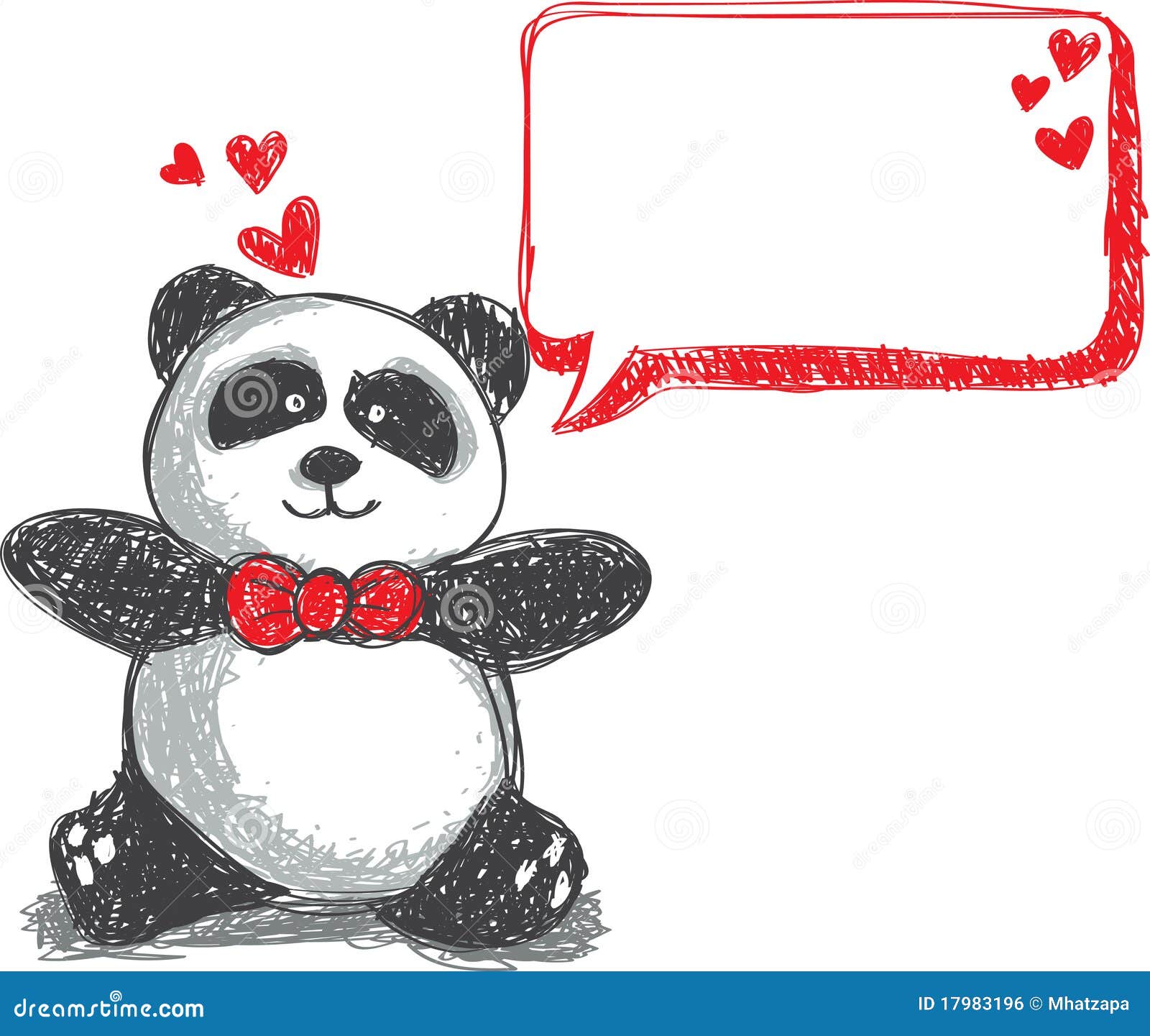 Panda doodle stock illustration. Illustration of graphic - 17983196