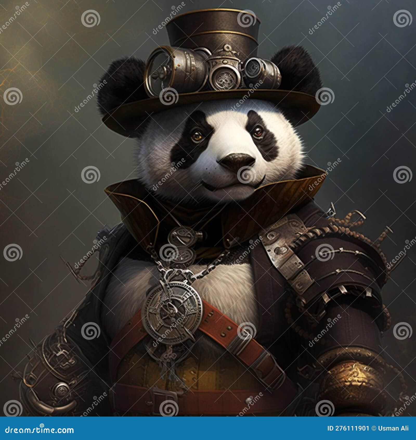 Steampunk Panda Head Sculpture Made From Scrap Metal, Iron, And Bolts ...