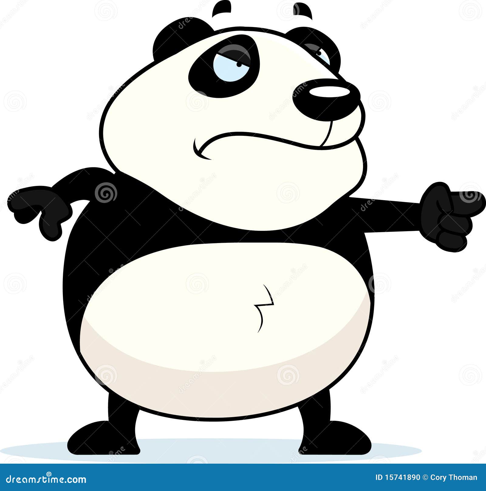 Panda enojada ilustración del vector. Ilustración de panda - 15741890