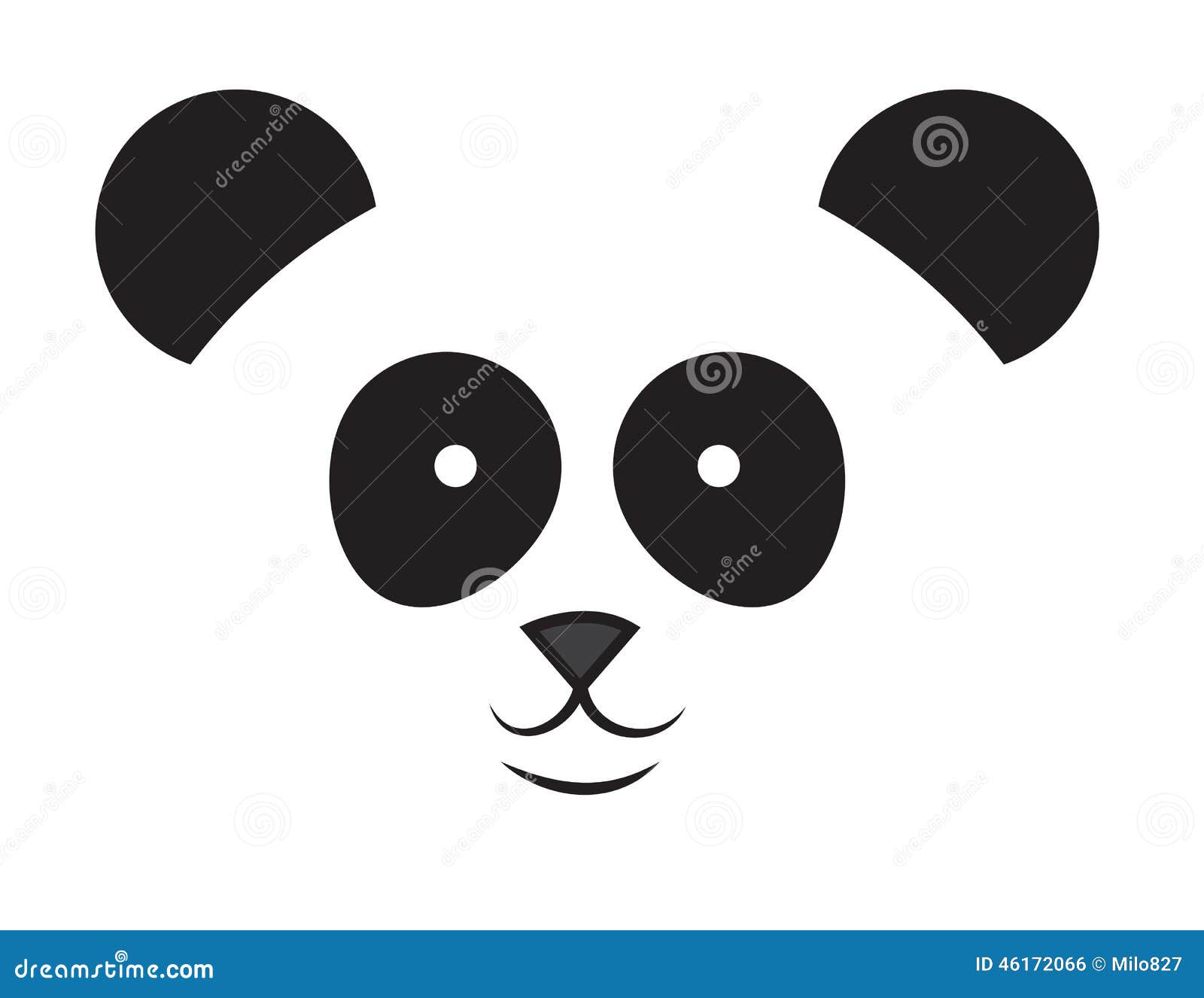 Panda Face illustration de vecteur. Illustration du faune - 46172066