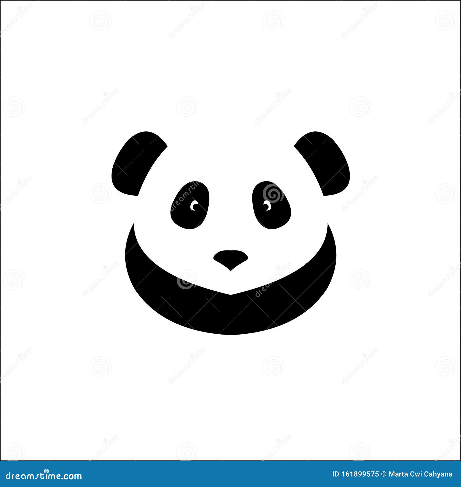 Panda Face Icon Head Panda Vector Logo Design Stock Vector ...