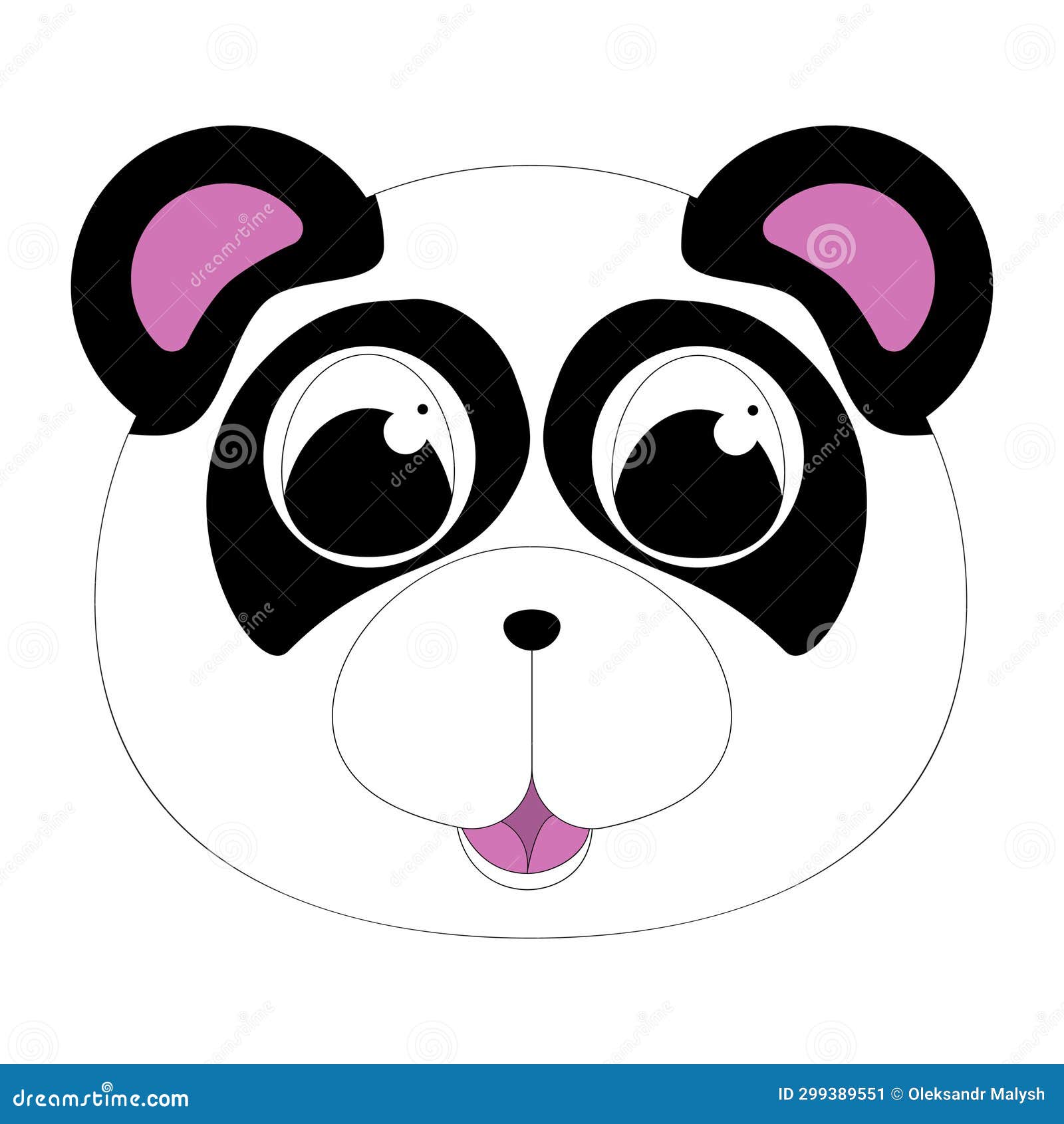 Panda Face Icon Vector Illustration Design Isolated Stock Illustration ...
