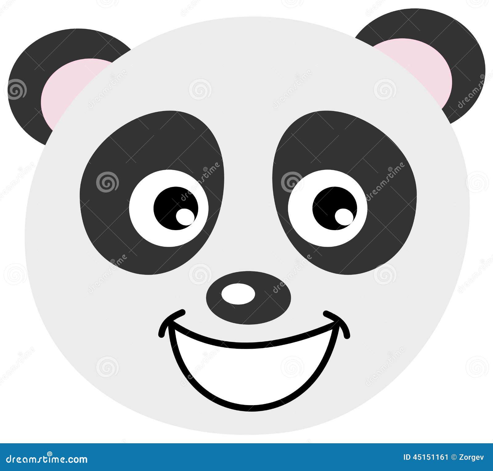 A panda face stock vector. Illustration of smile, bristle - 45151161