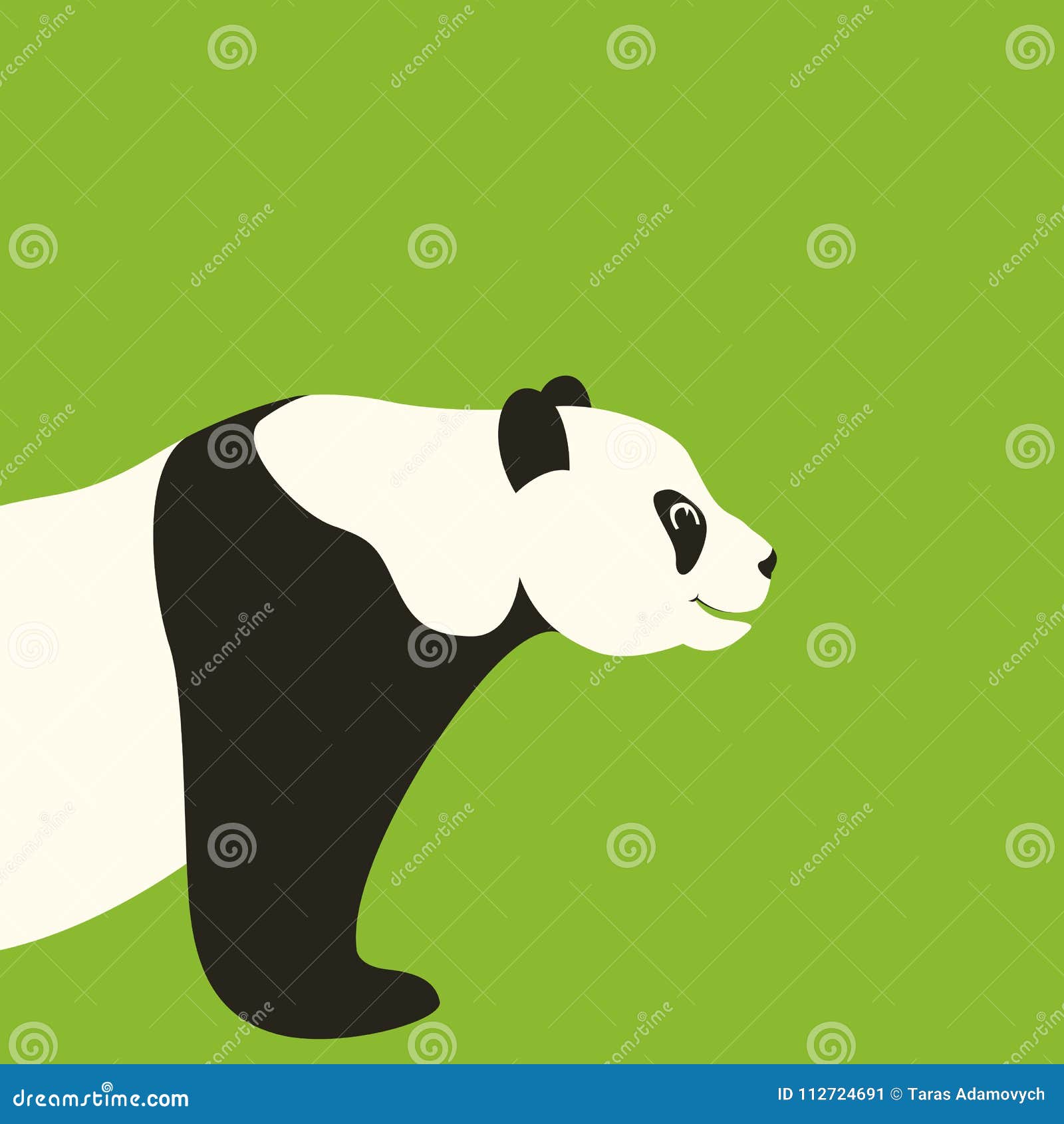 Panda Face Vector Illustration Flat Style Profile Stock Vector ...