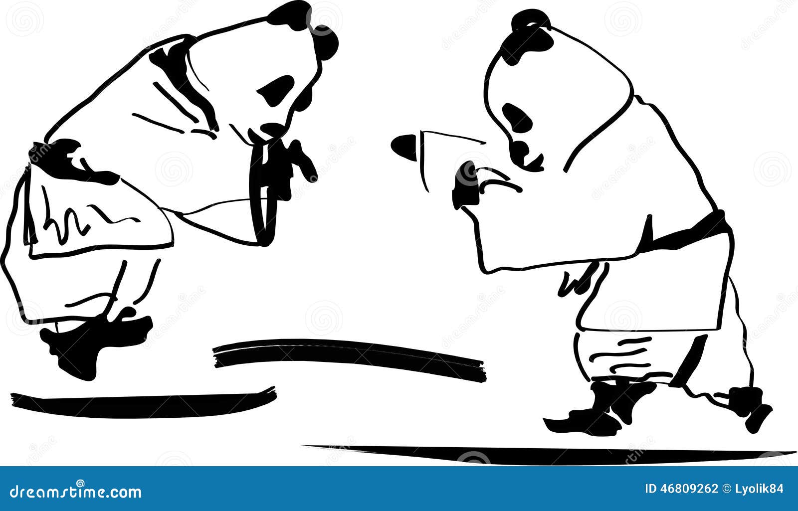 Panda Fight Ð¿Ð°Ð½Ð´Ð° Ð±Ð¾Ñ€ÑŒÐ±Ð° Stock Vector - Illustration of ...