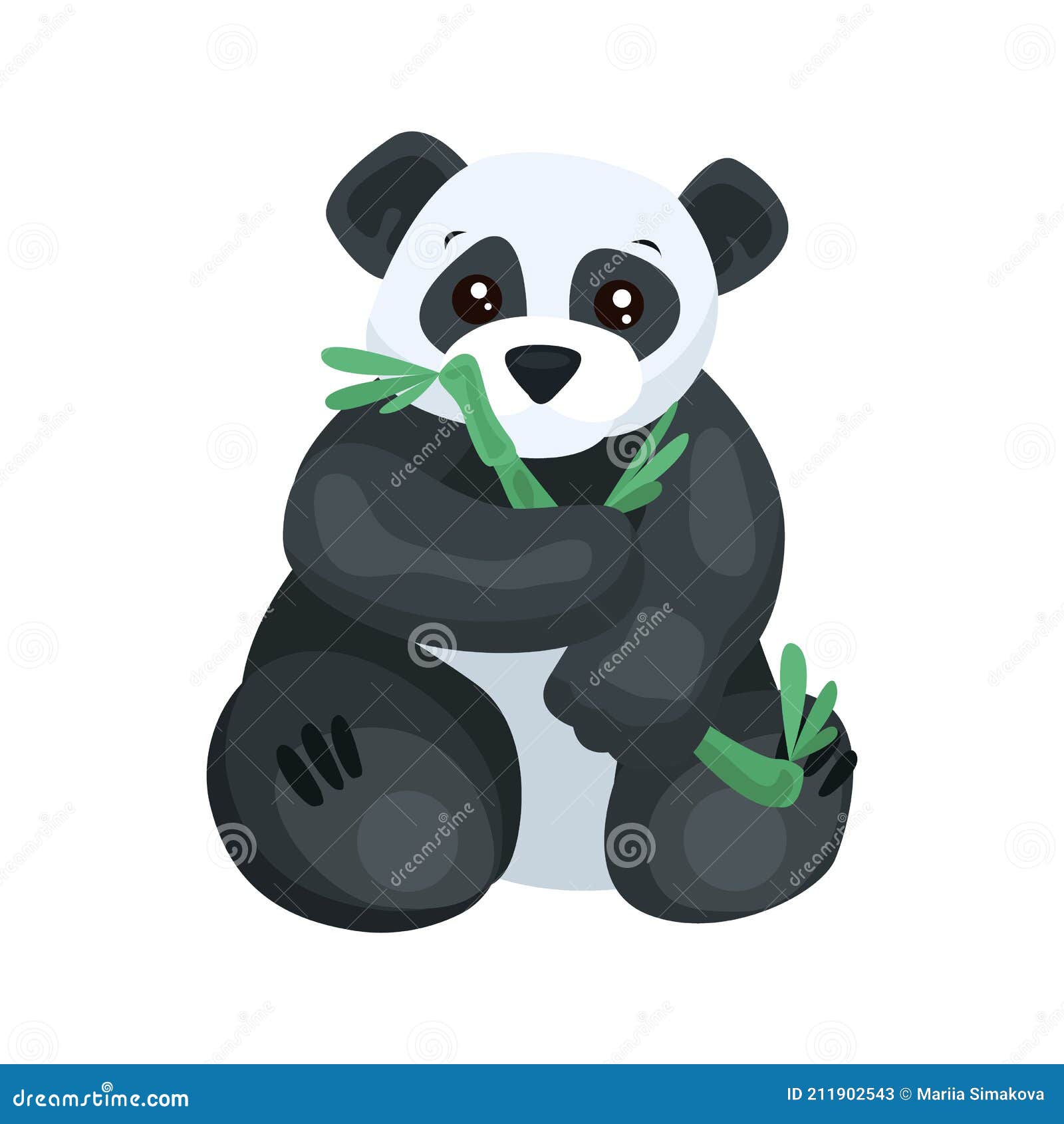 Panda Flat Icon. Colored Vector Element from Animals Collection ...