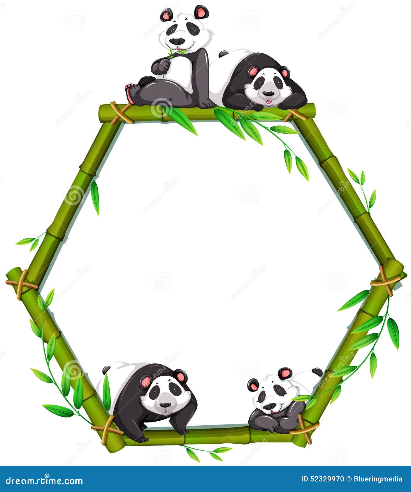 Panda stock vector. Illustration of looking, frame, adorable - 52329970