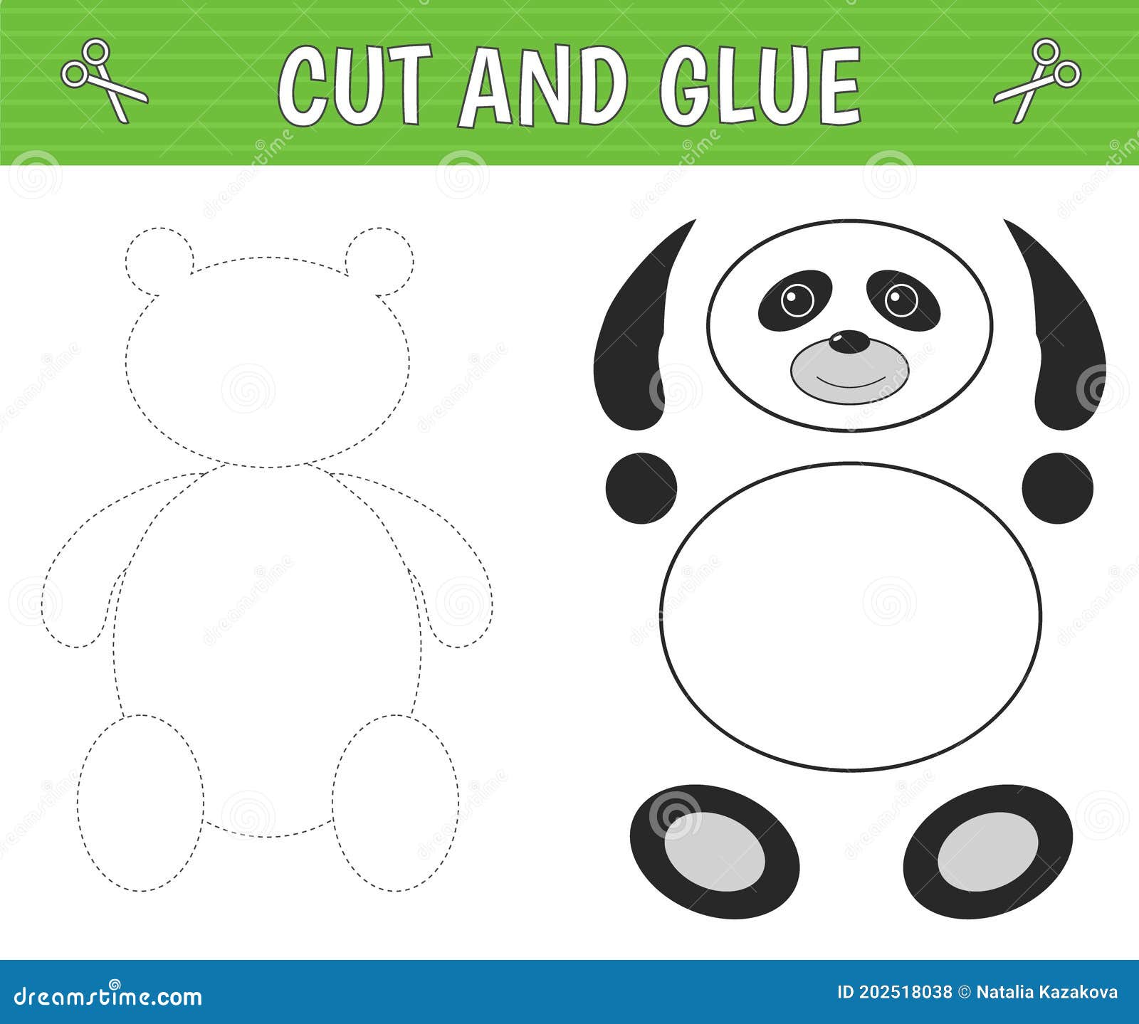 A Panda of Geometric Shapes Stock Vector - Illustration of education ...
