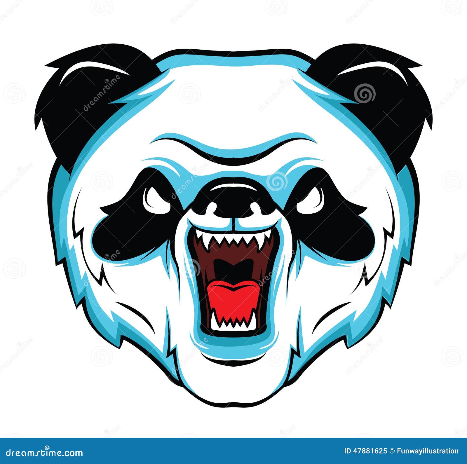 Panda Head stock vector. Illustration of wildlife, mouth - 47881625