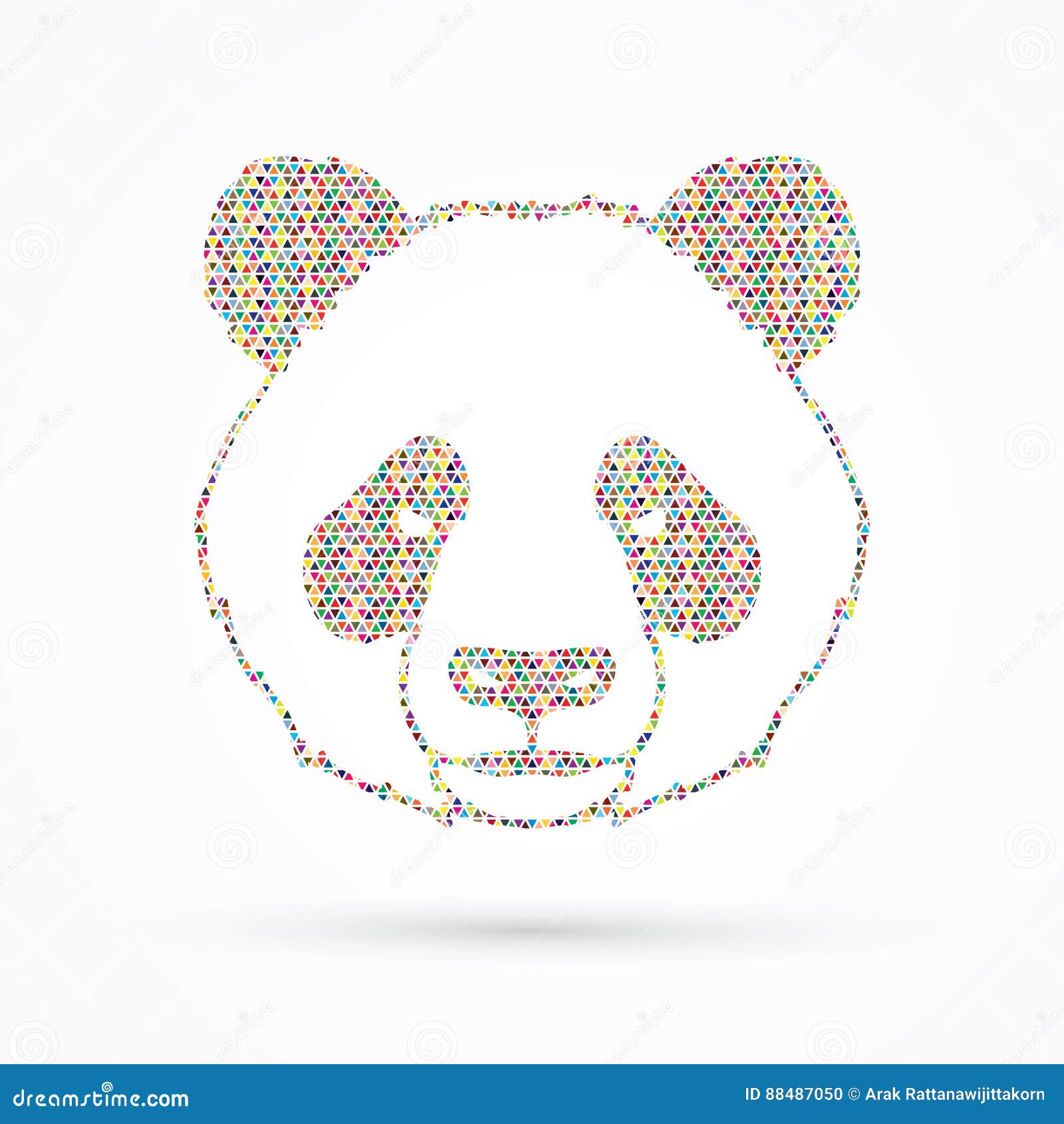 Panda head face front view stock vector. Illustration of angry - 88487050
