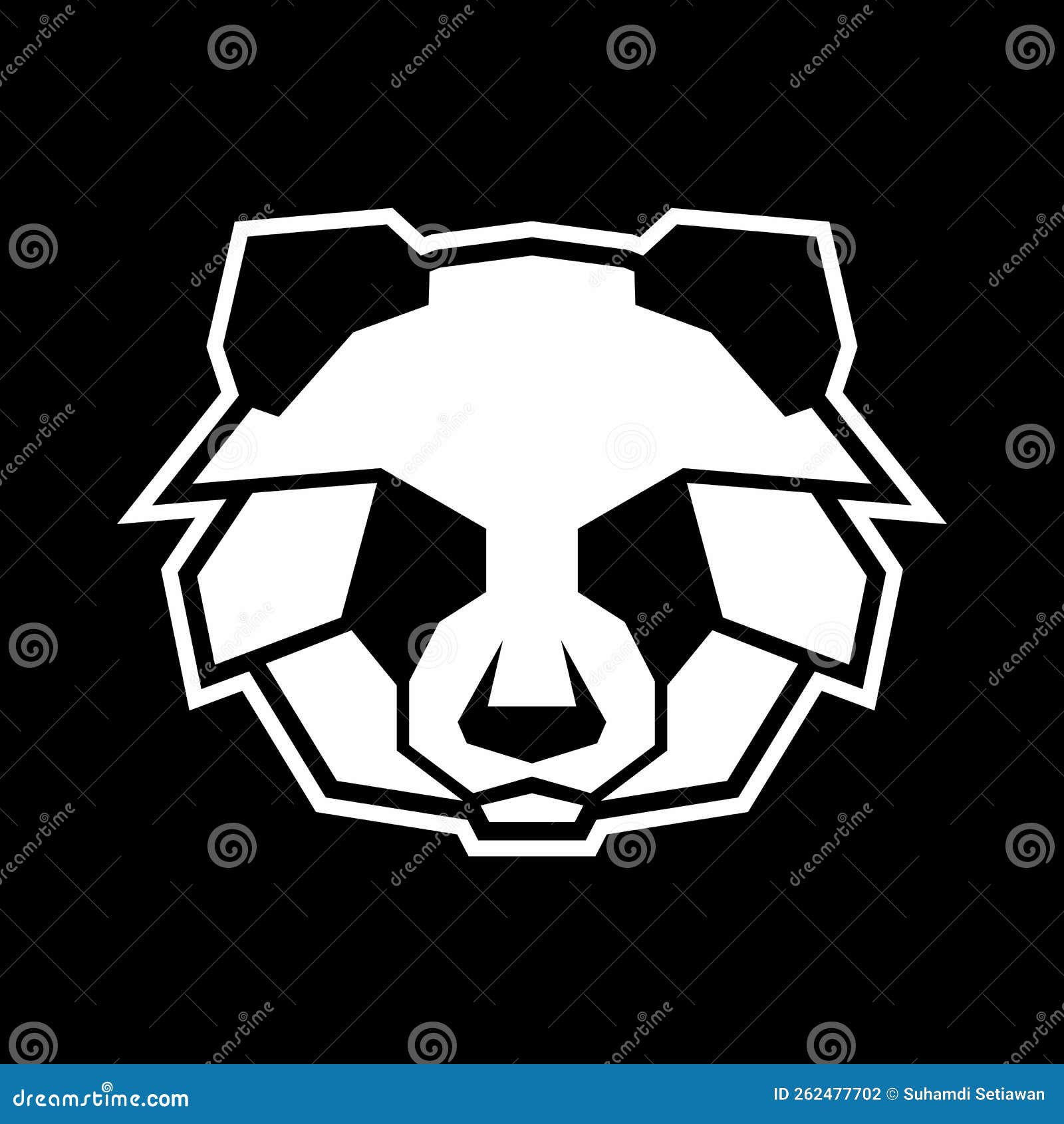Panda Head Logo Design Vector Stock Vector - Illustration of angry ...