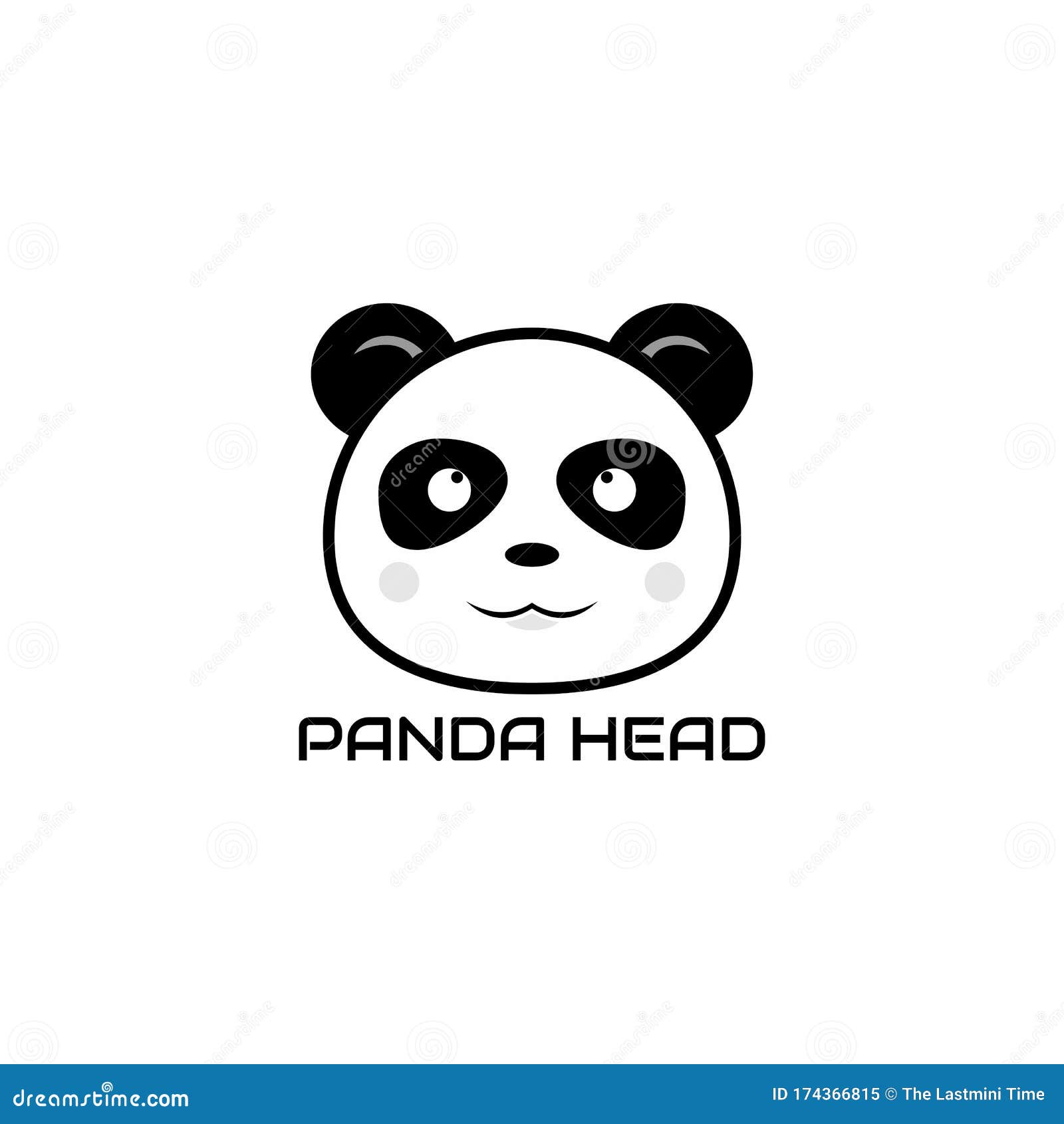 Panda Head Logo Design Vector Stock Vector - Illustration of cartoon ...