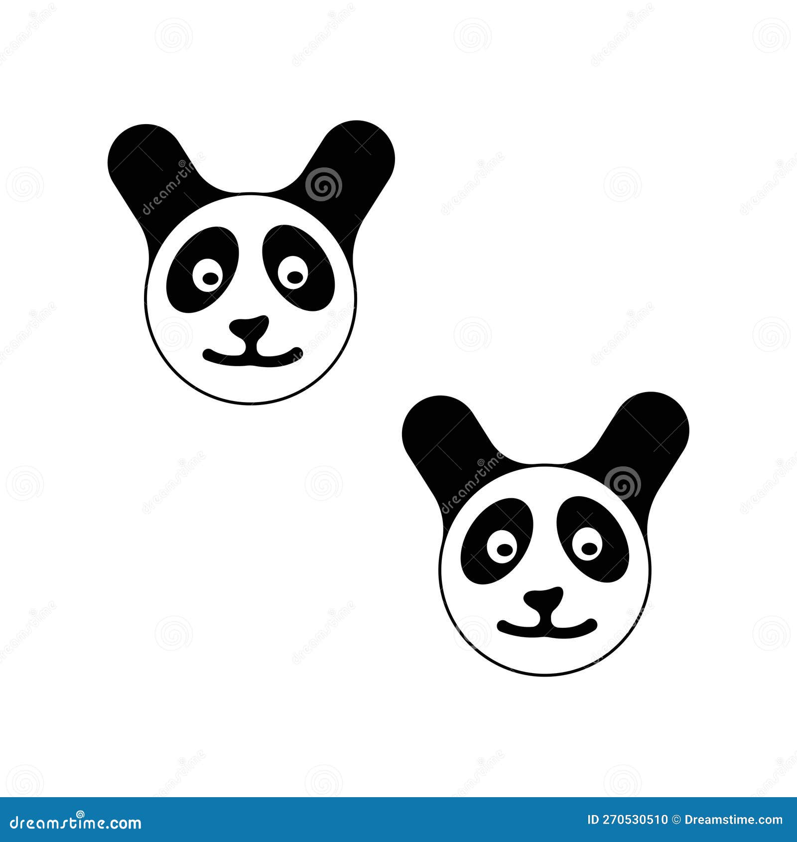 Circle Shape with Cute Panda Inside Stock Vector - Illustration of ...