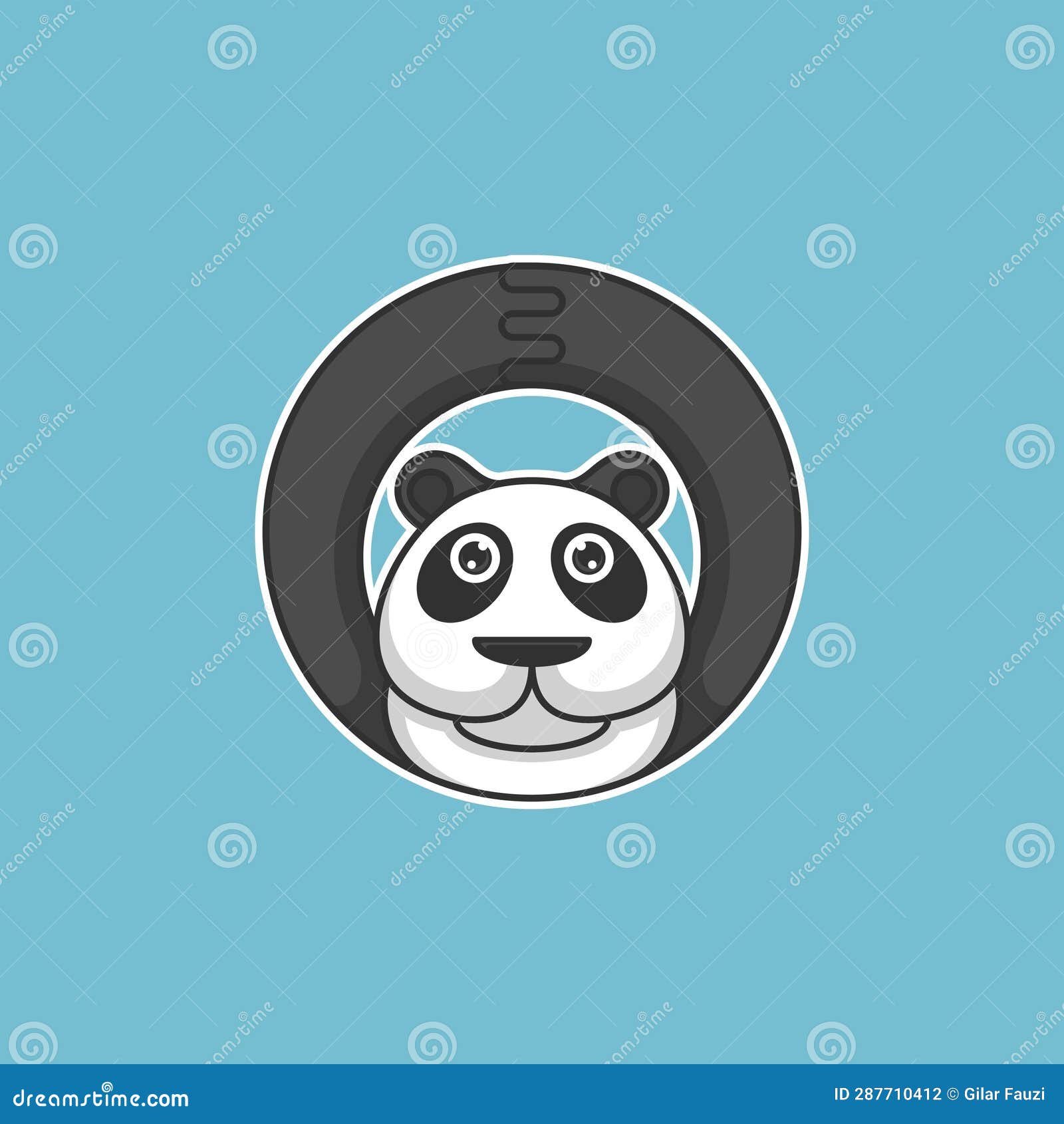 Panda head logo stock vector. Illustration of nature - 287710412