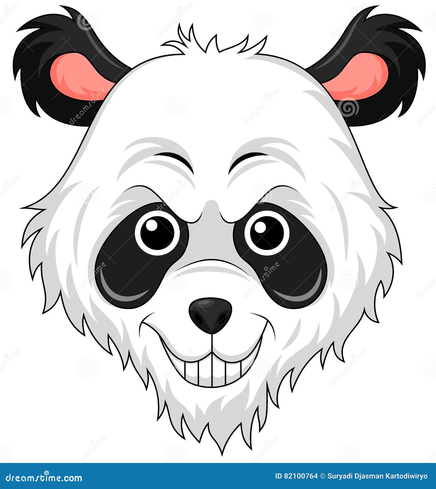 Panda head mascot stock vector. Illustration of scream - 82100764