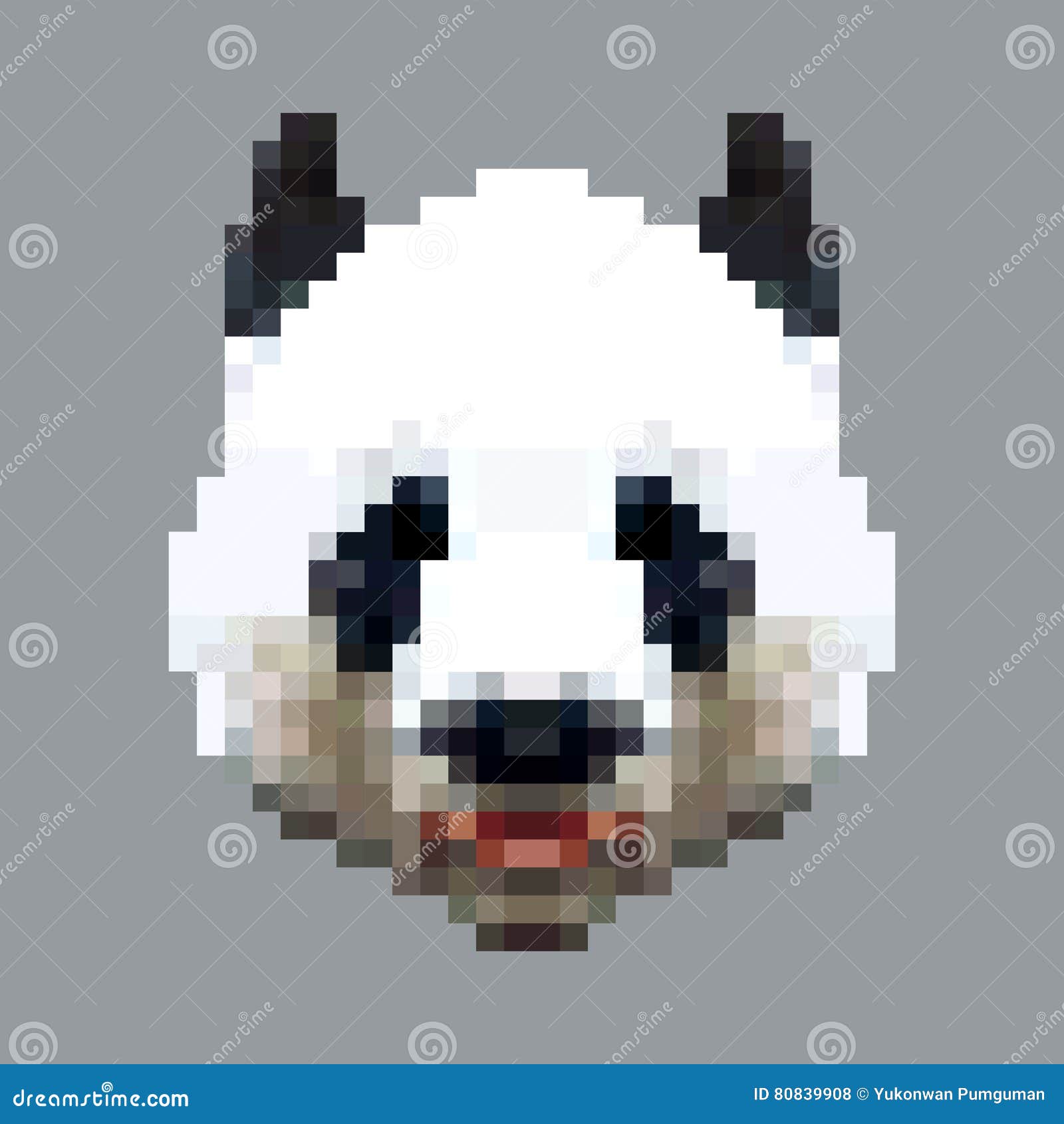 Pig Head Pixel Art. Pixelated Piggy. 8bit Illustration Cartoon Vector ...
