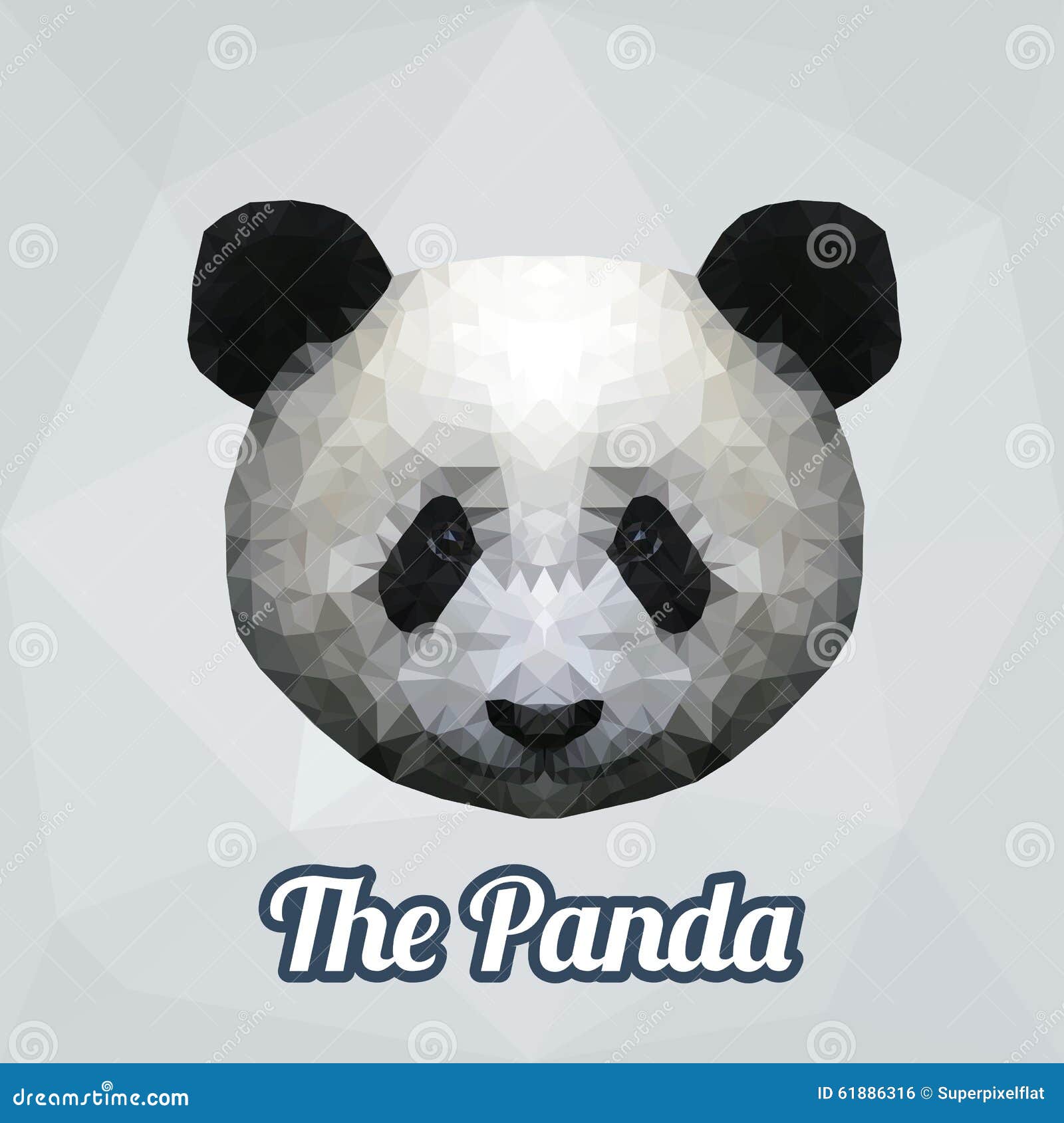 Panda Head Polygon Vector vektor abbildung. Illustration von geschöpf ...
