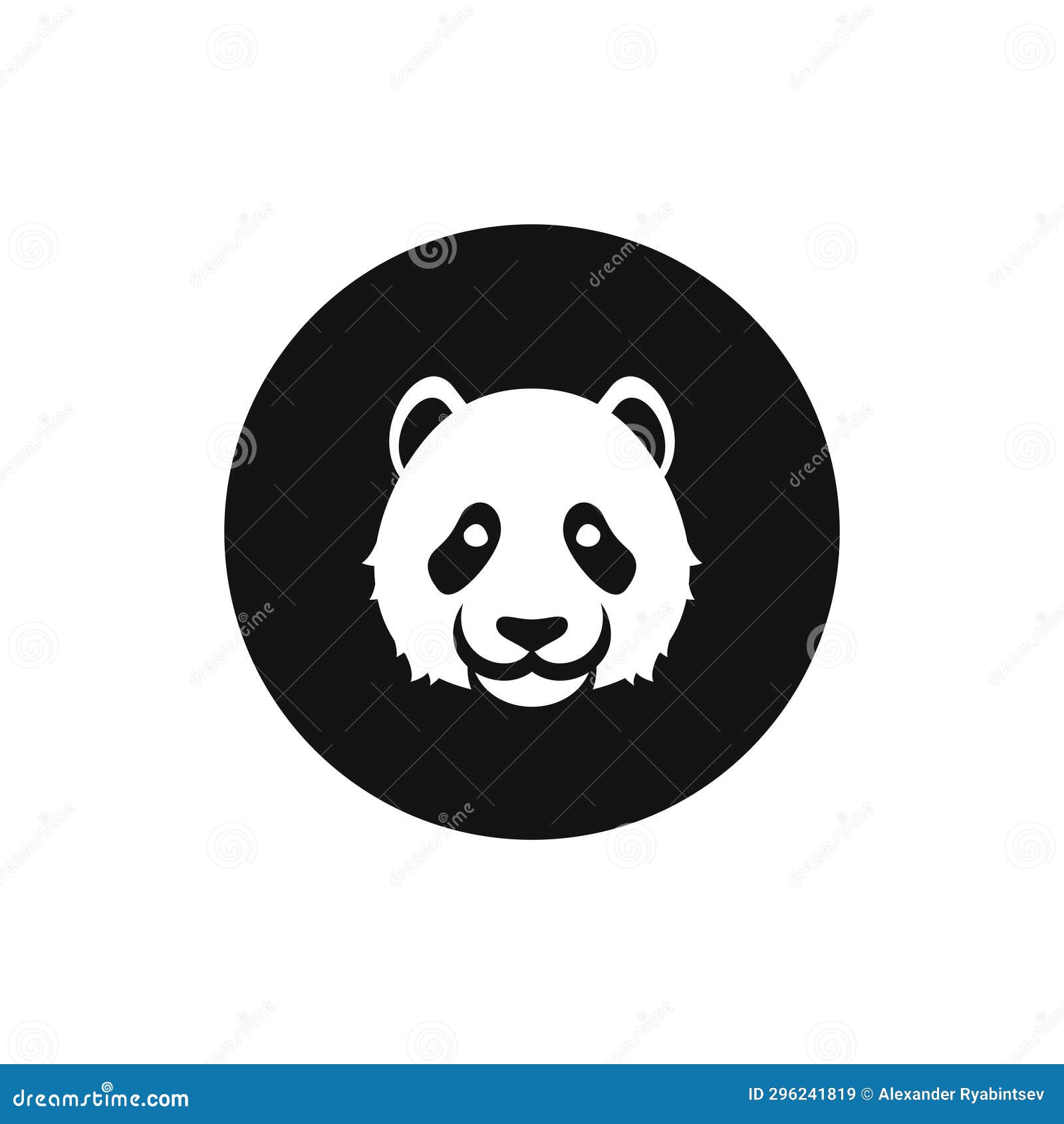 Panda head vector icon stock illustration. Illustration of portrait ...