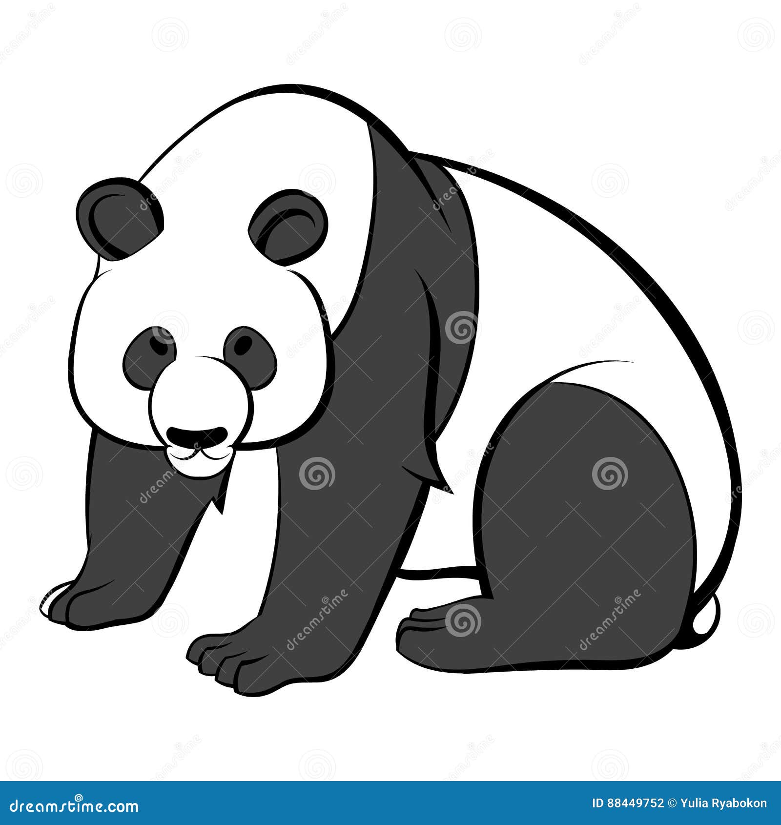 Panda icon cartoon stock vector. Illustration of grass - 88449752