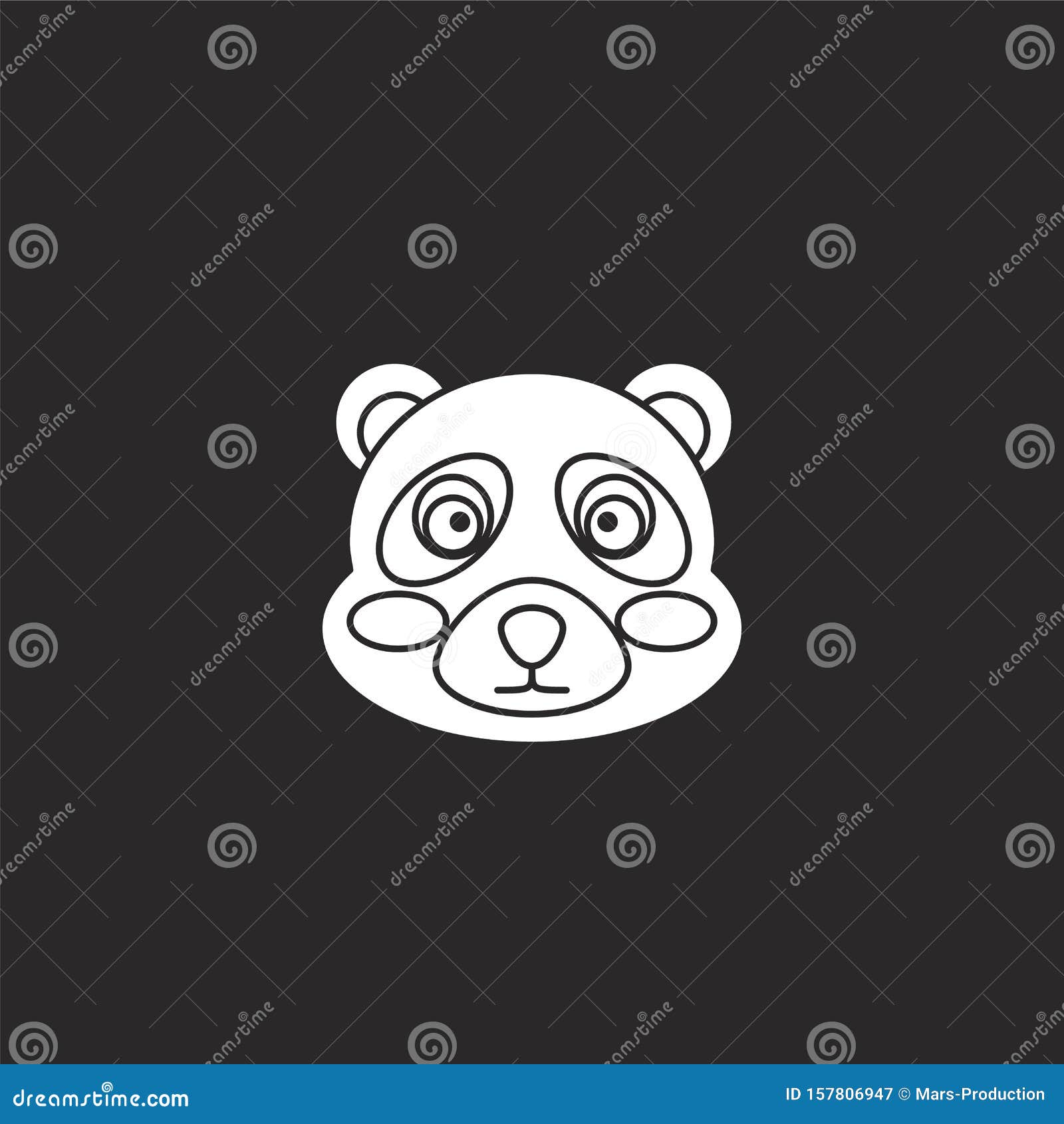 Panda Icon. Filled Panda Icon for Website Design and Mobile, App ...