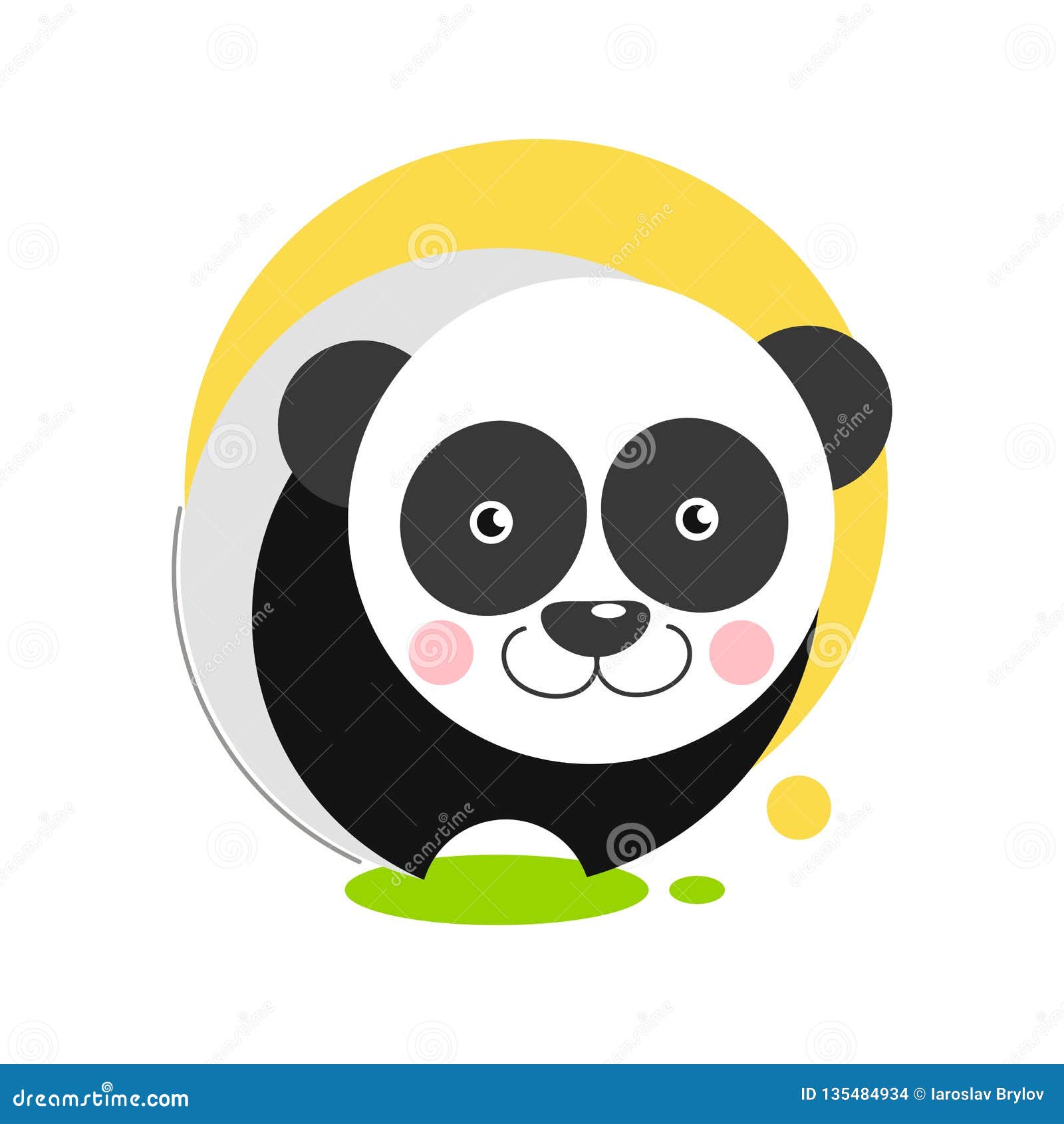 Panda Icon for Graphic Design. Vector Illustration Stock Vector ...