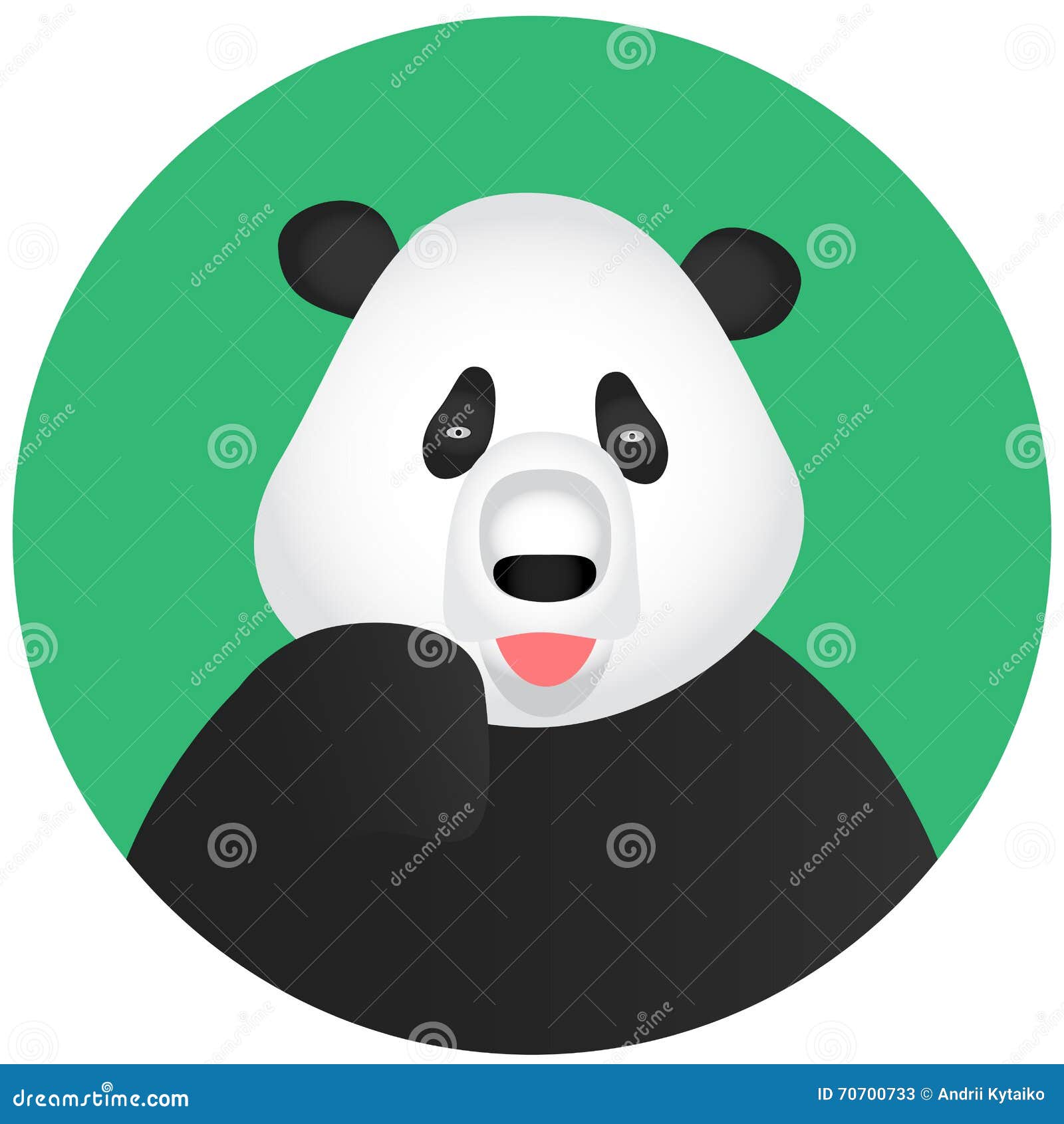Panda icon mobile app stock illustration. Illustration of funny - 70700733