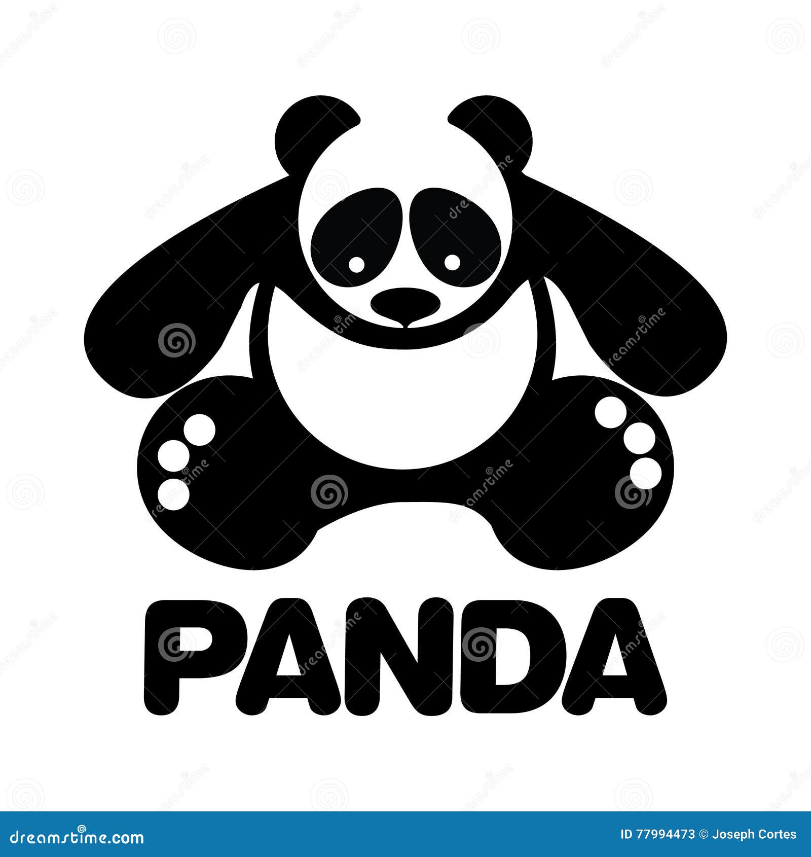 Panda Icon Vector Illustration Stock Vector - Illustration of clean ...