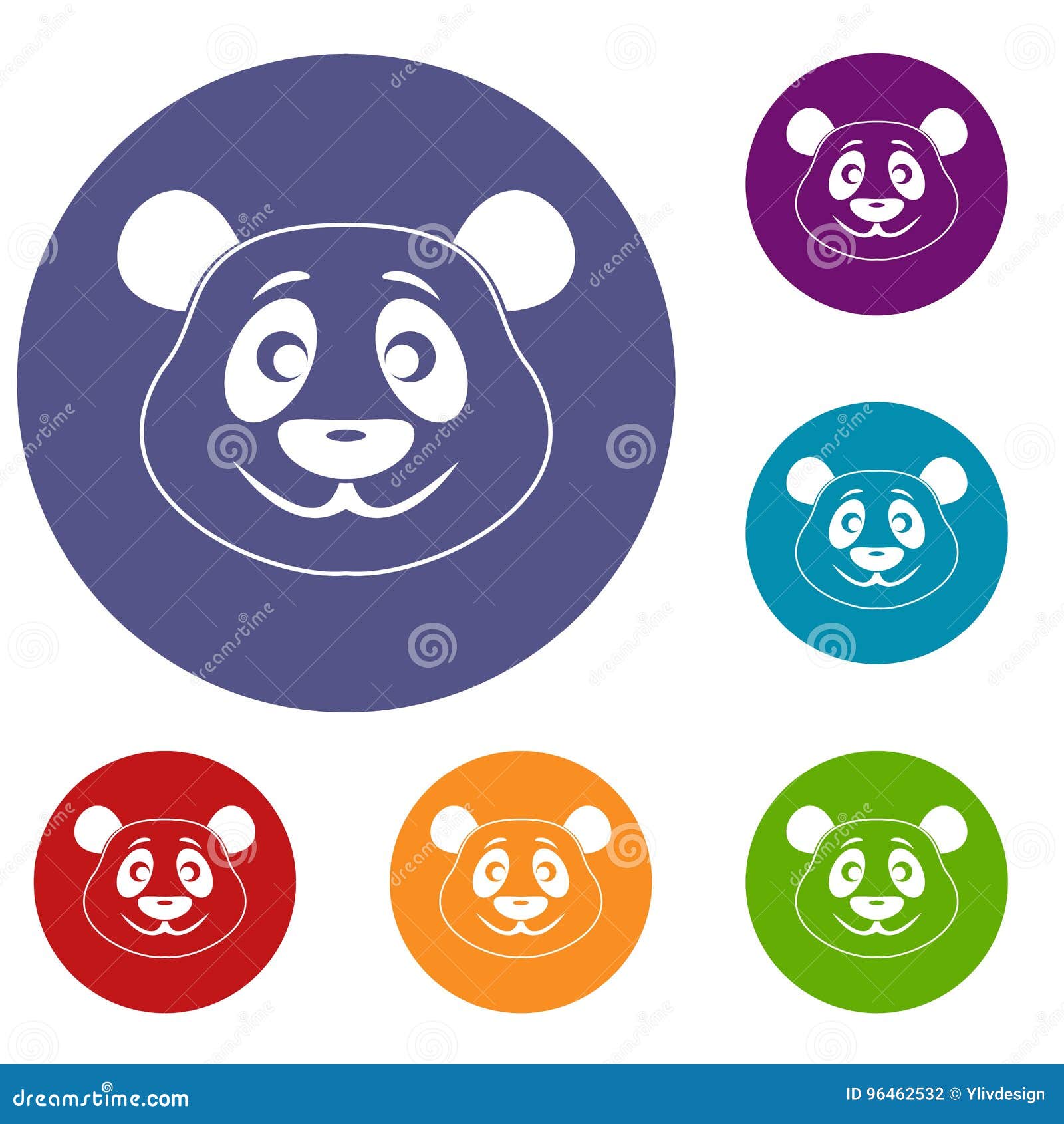 Panda icons set stock vector. Illustration of sichuan - 96462532