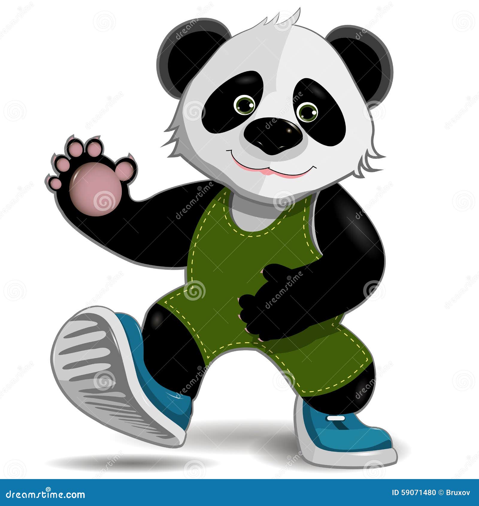 Panda stock vector. Illustration of bamboo, fauna, appetite - 59071480