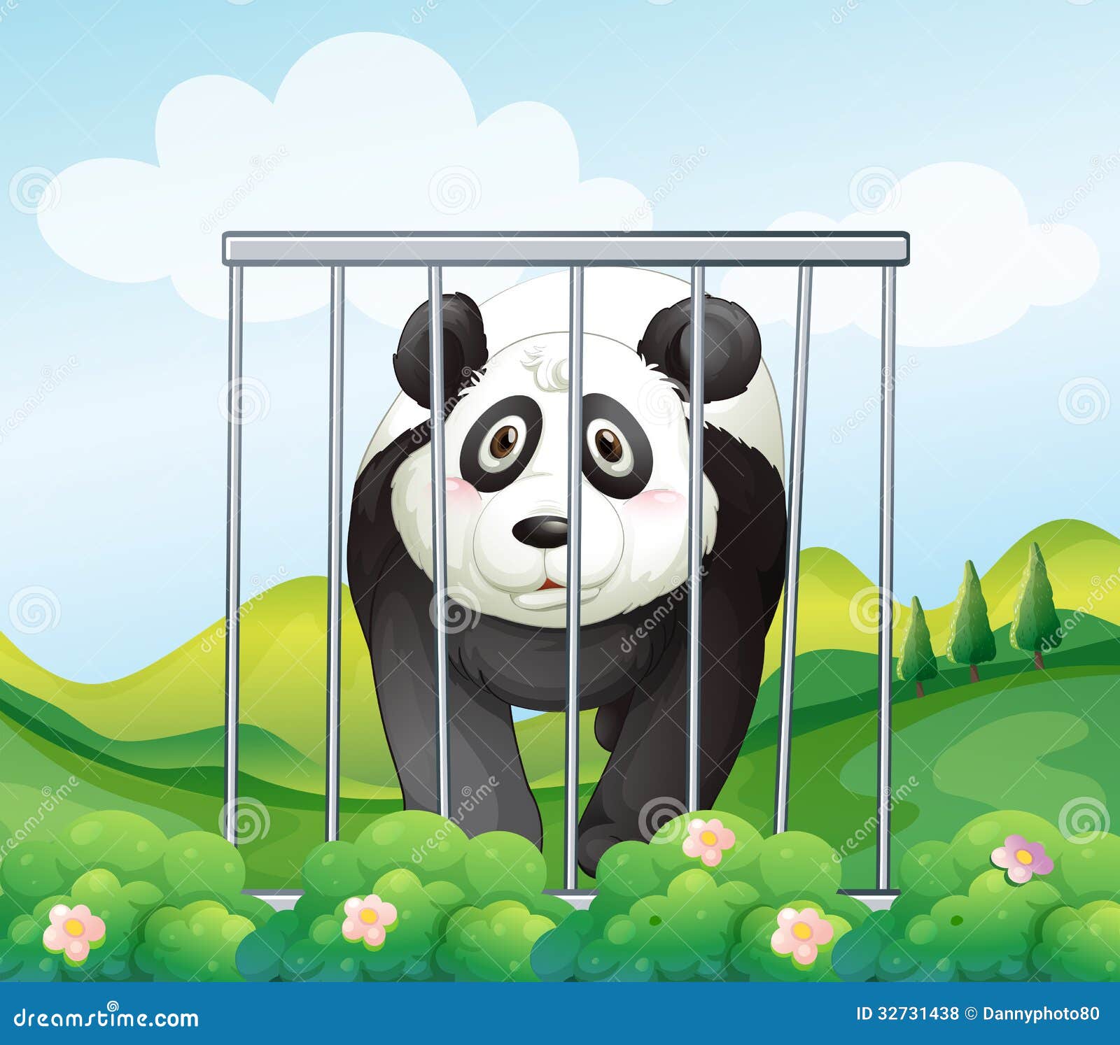 Panda The Prisoner Cartoon | CartoonDealer.com #52295463