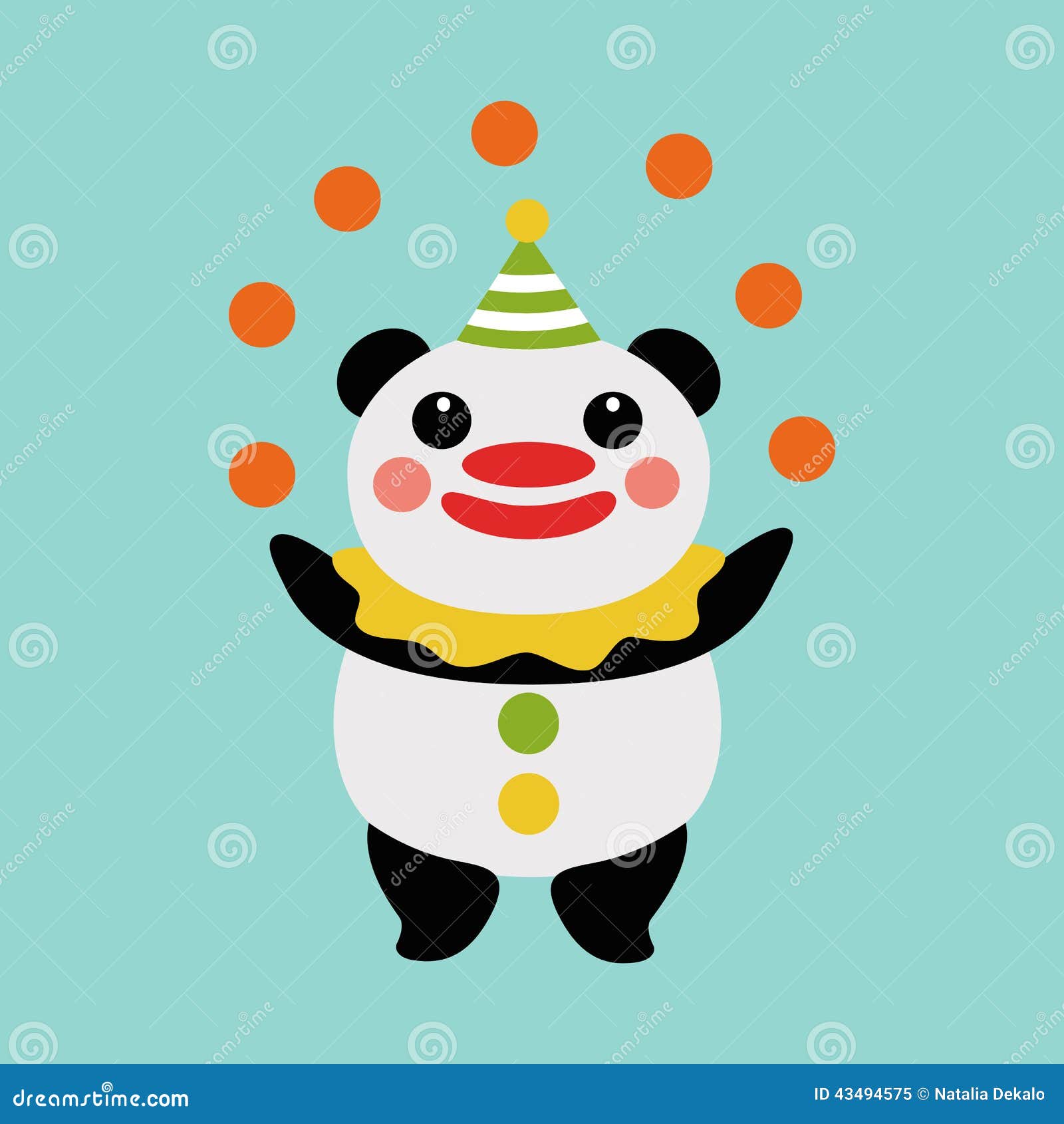 A Clown Panda Bear Dressed In An Odd Suit And Tie Royalty-Free Cartoon ...