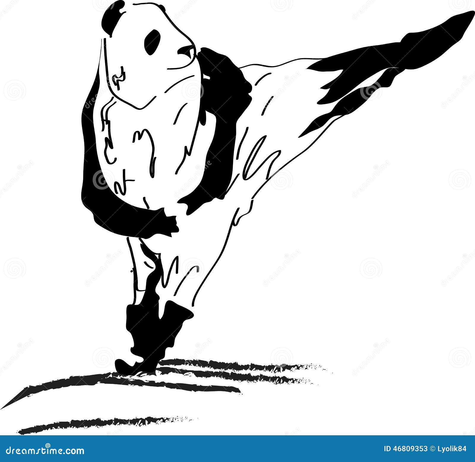 Panda, Kick, Ð¿Ð°Ð½Ð´Ð°, ÑƒÐ´Ð°Ñ€ Stock Vector - Illustration of hero ...