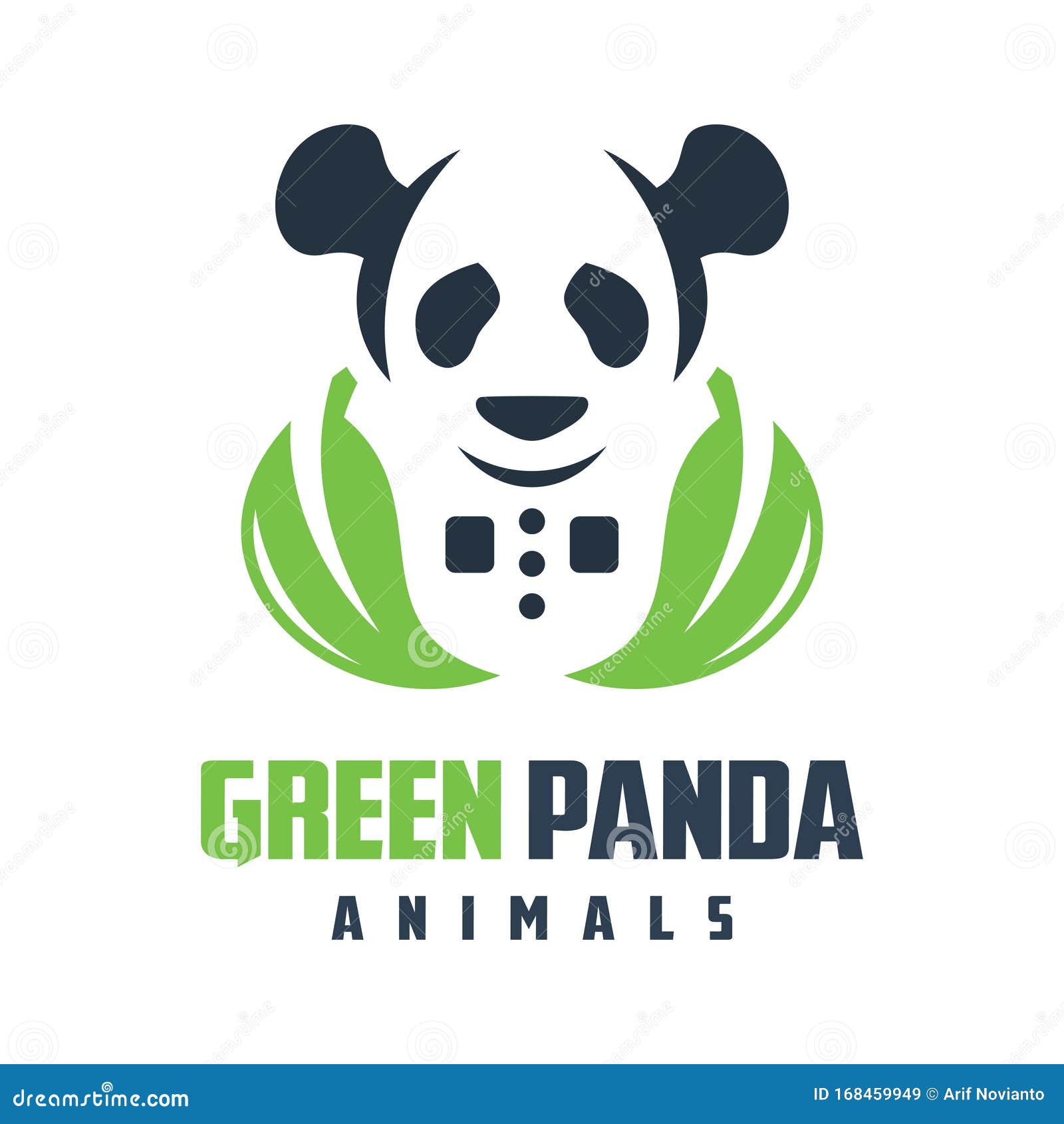 Green Panda Logo Design stock vector. Illustration of business - 168459949