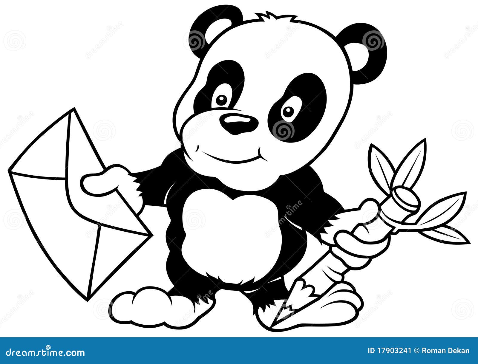 Panda, Letter P Coloring Page Cartoon Vector | CartoonDealer.com #79434929